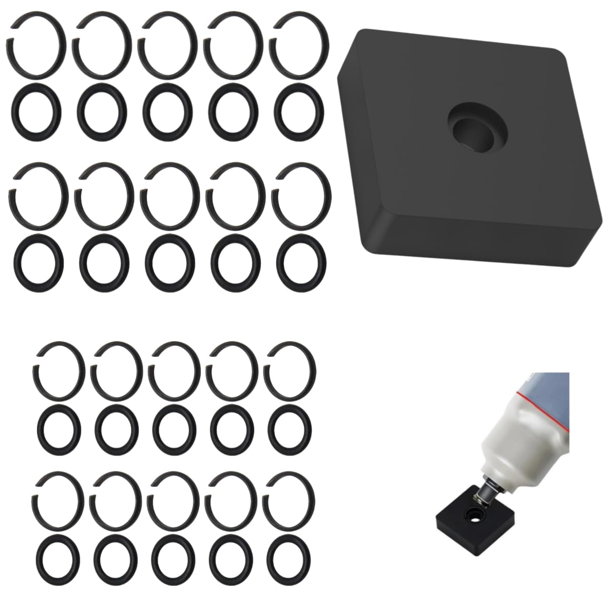 BLOLACDZ (10+10Sets) 1/2” and 3/8" Impact Retaining Ring Clip Friction ...