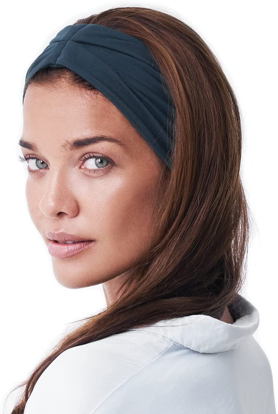 BLOM Headbands for Women - Wide Turban Knotted - Wear for Yoga, Working ...