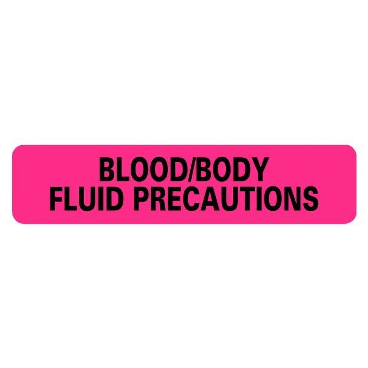 BLOOD BODY FLUID PRECAUTIONS Infection Control Medical Labels - Walmart.com