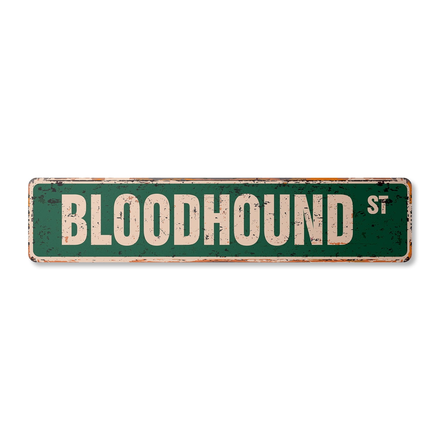 BLOODHOUND Vintage Plastic Street Sign Area Patrolled pet dog search ...