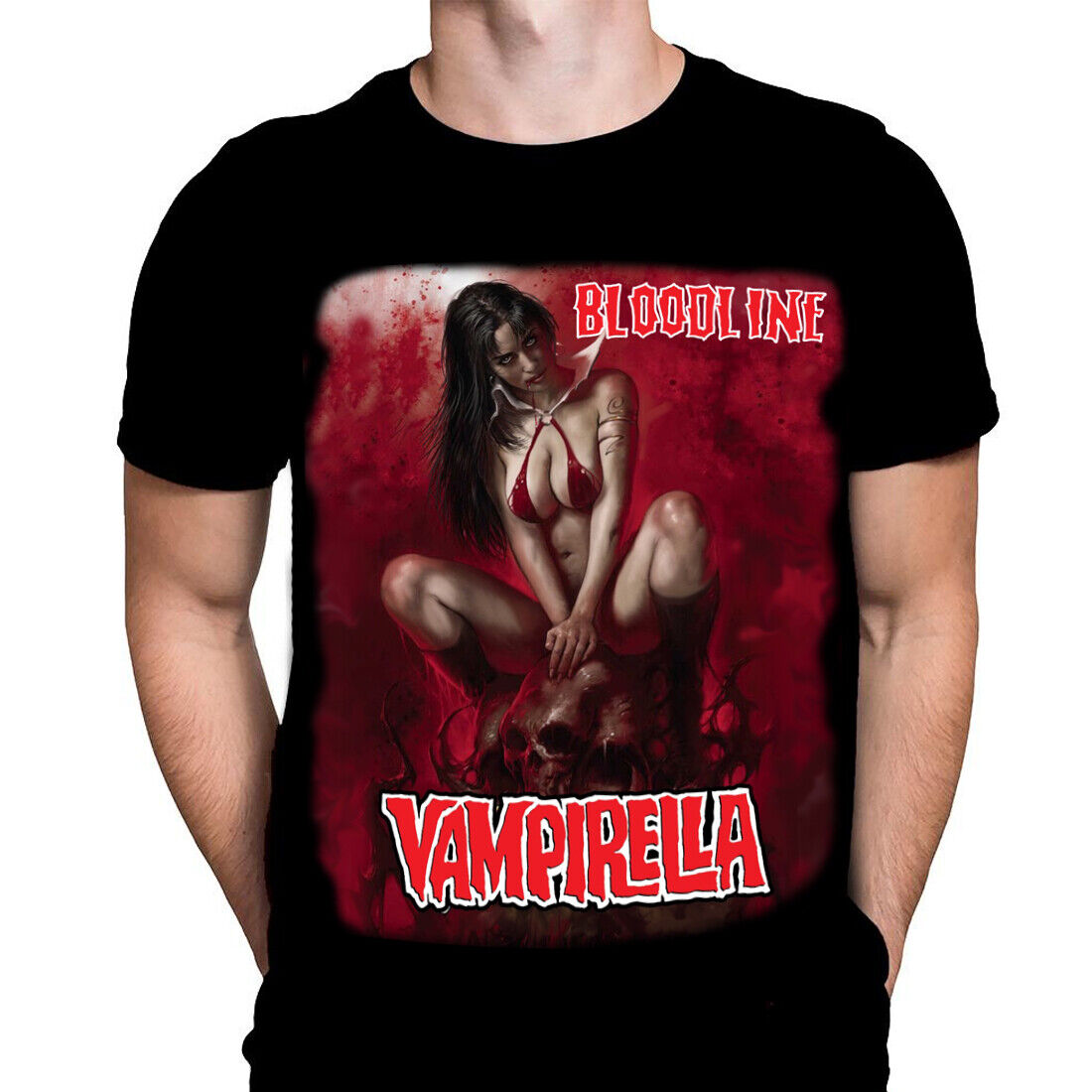 BLOODLINE VAMPIRELLA - Horror Comic Art - T-Shirt - Horror / Erotic ...