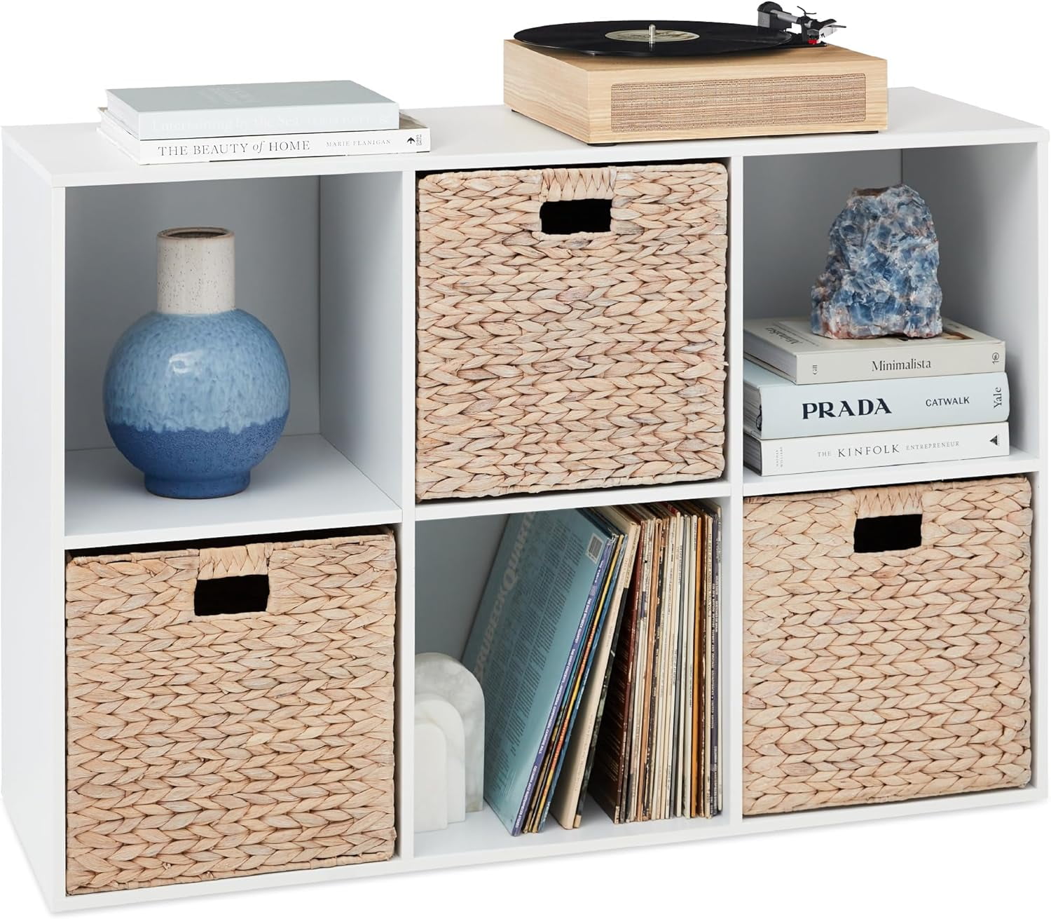 BLOOM 6-Cube Storage Organizer, 13.5in Shelf Opening, Bookcase, Display ...