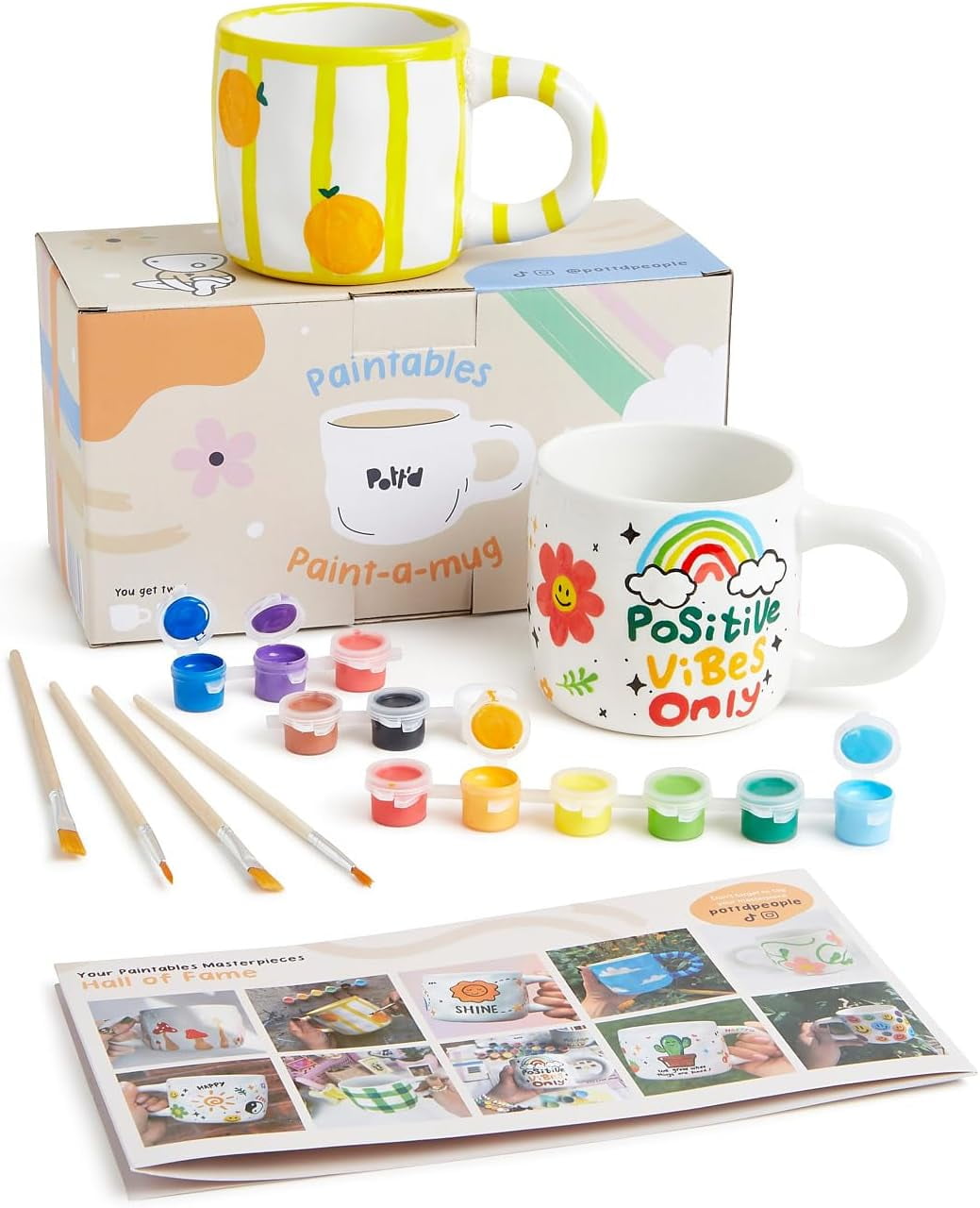 BLOOM Paintables Paint Your Own Mug Kit - DIY Mug Painting Kit for ...
