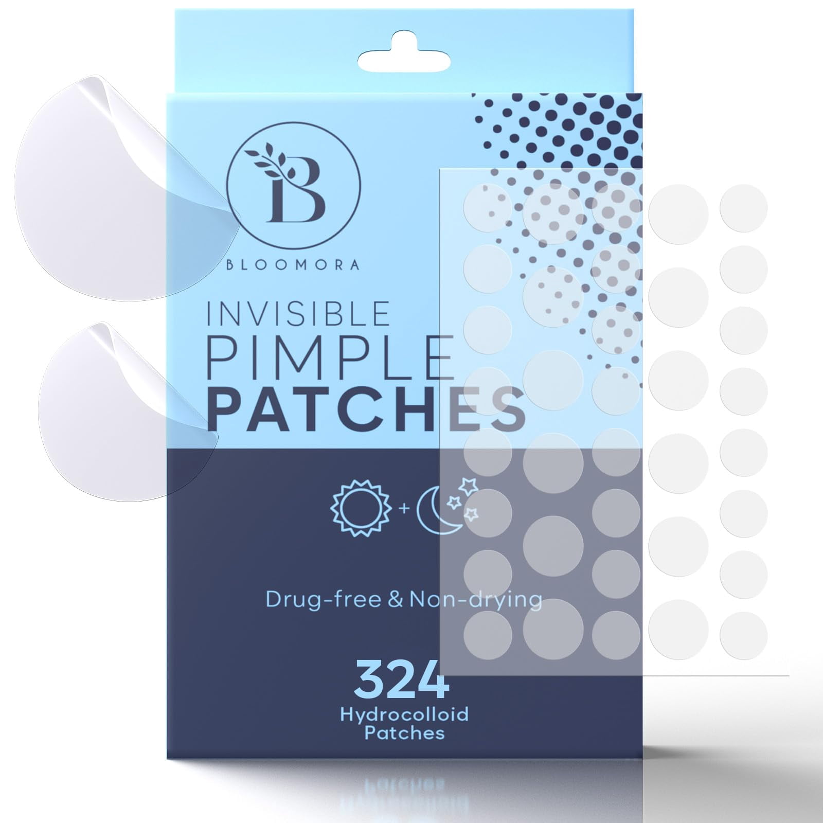 BLOOMORA Invisible Pimple Patches SSF20 for Face (324 Count), Zit ...