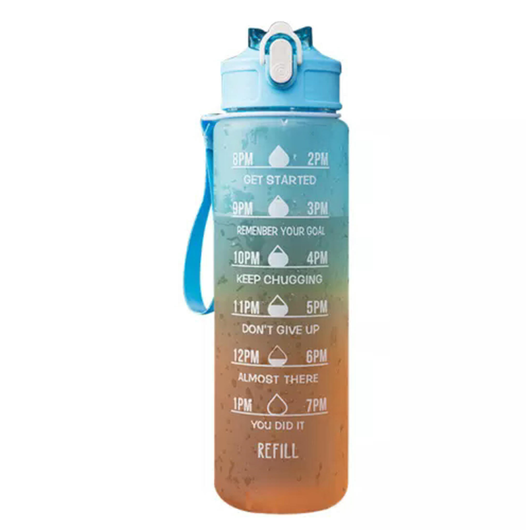BLOPQ 1/2L Water Bottle Motivational Drink Flask With Time Markings BPA ...