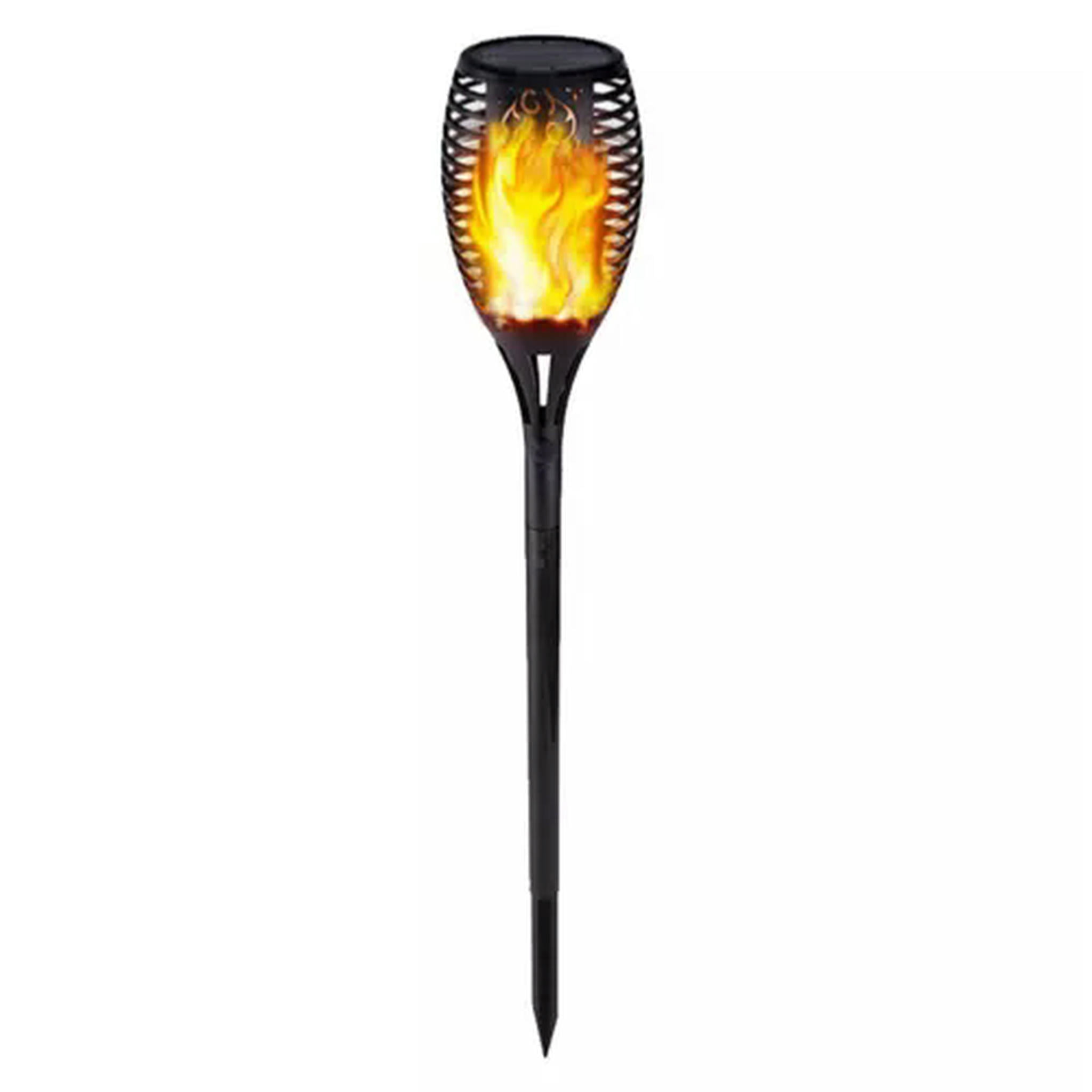 BLOPQ 1-8X 12LED Solar Flame Torch Light Garden Dancing Flickering ...