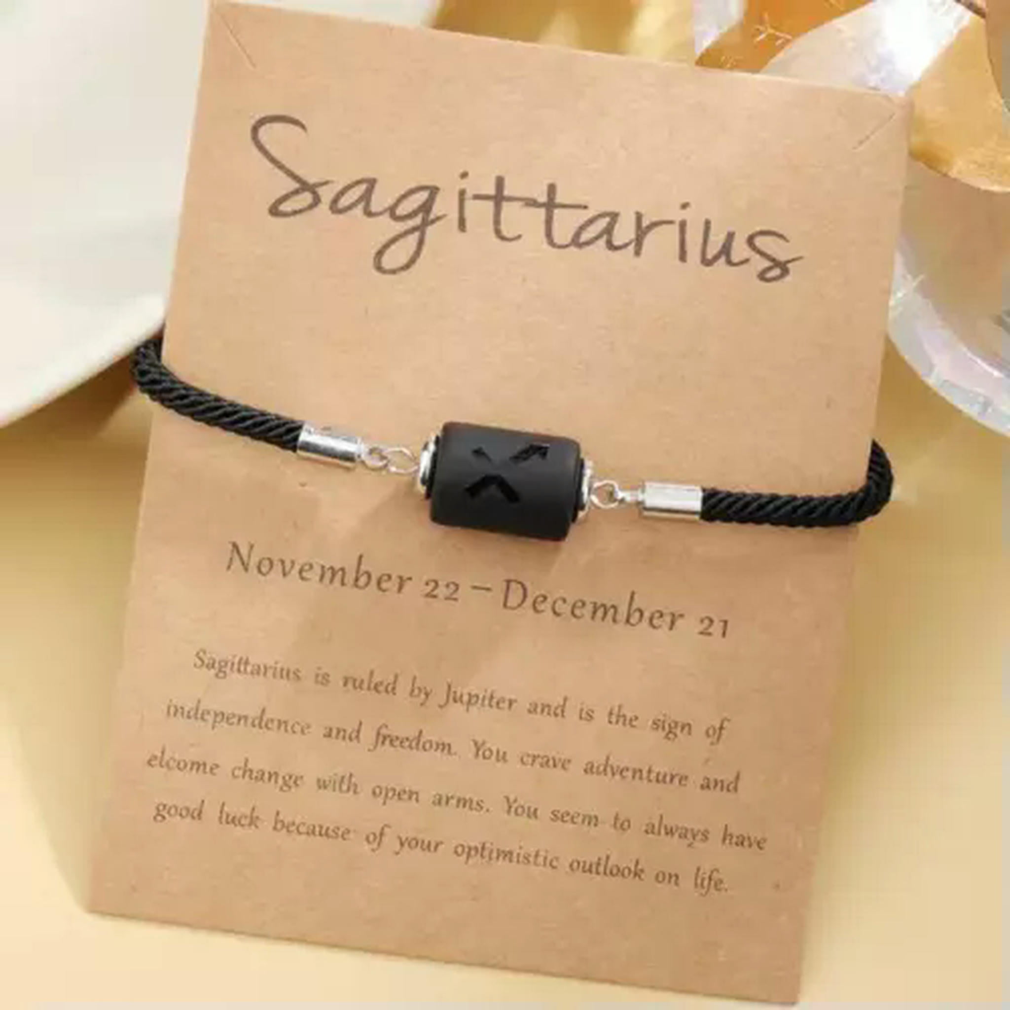 BLOPQ 12 Constellation Protection Bracelet Black Hand Rope Gift Men ...