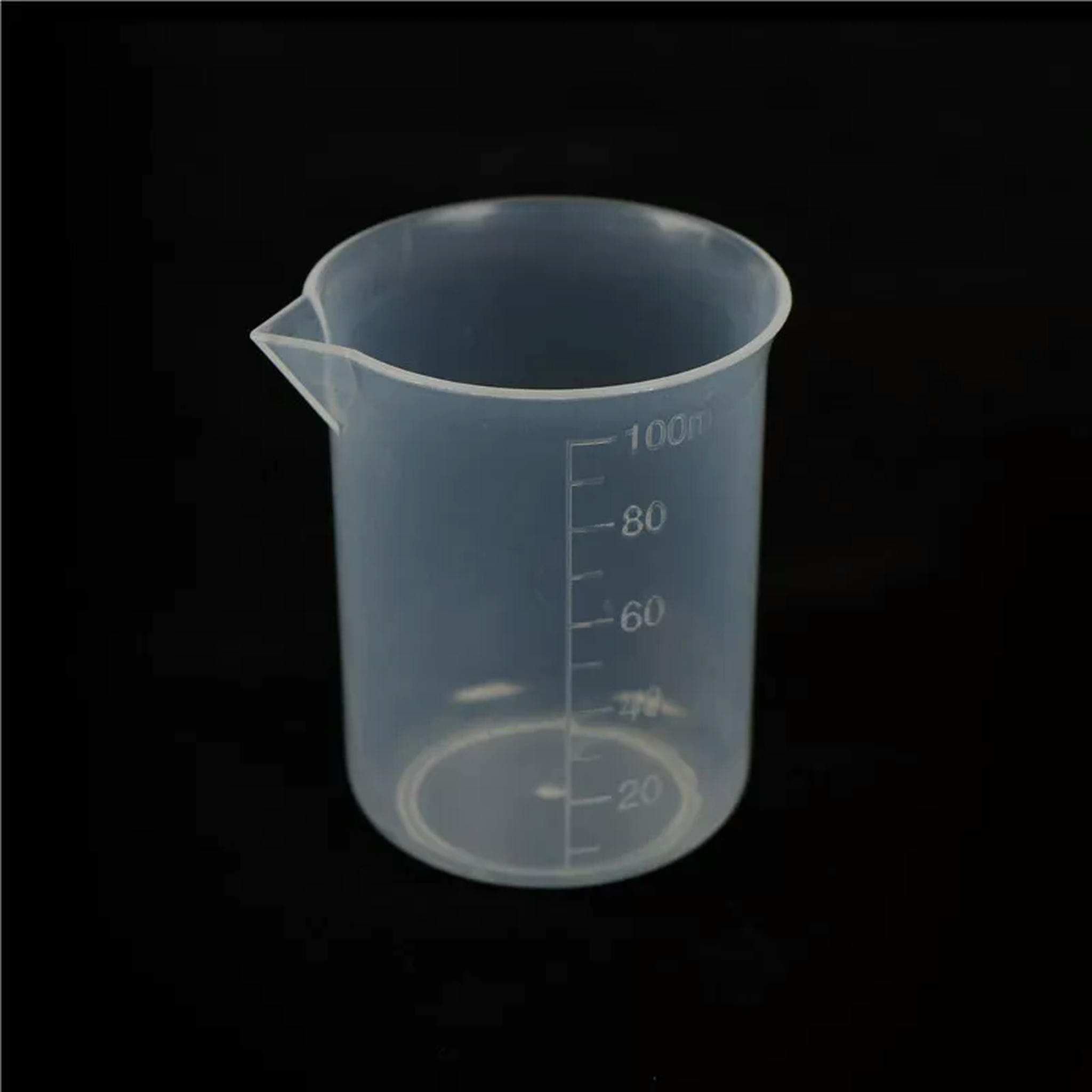 BLOPQ 2pcs 100mL Clear Plastic Graduated Measuring Cup Jug Beaker Lab ...