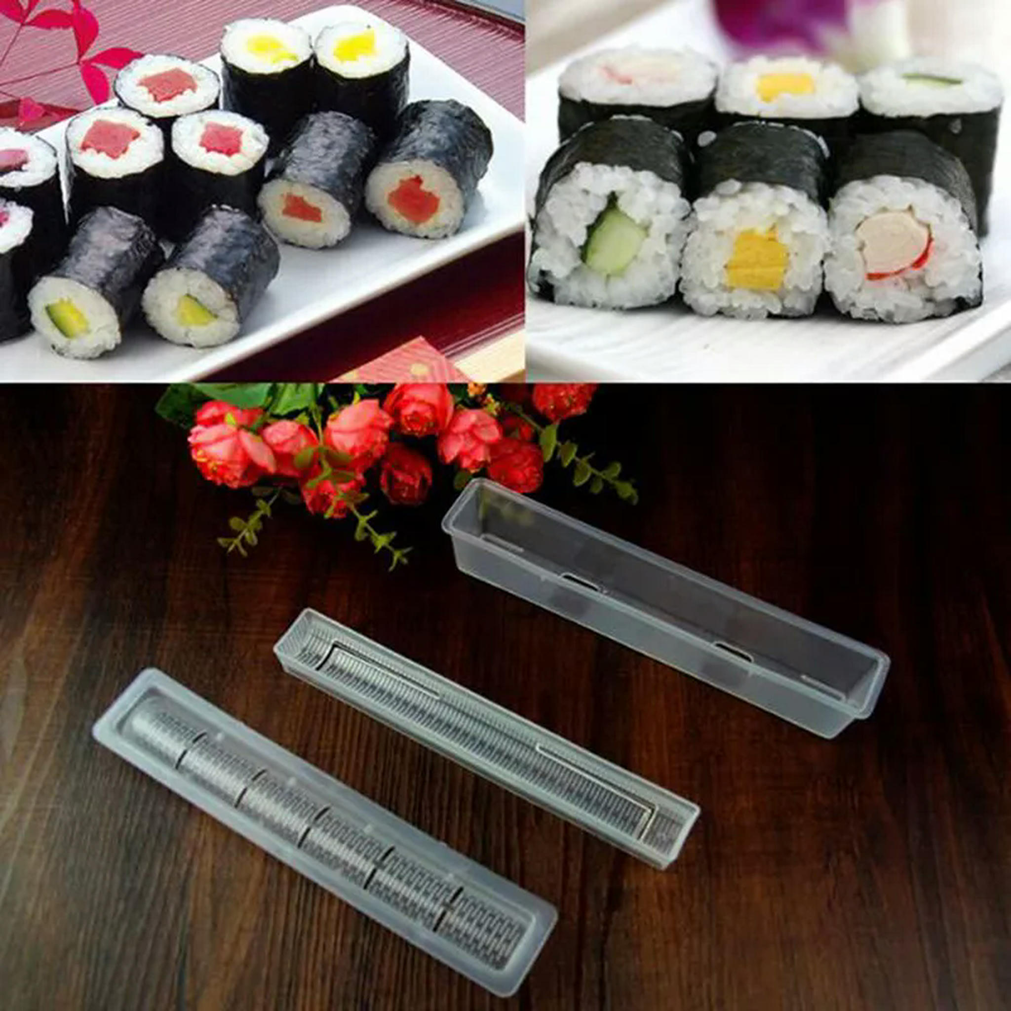 BLOPQ 3PCS/Set DIY Roller Sushi Roll Molds Making Vegetables Laver Rice ...