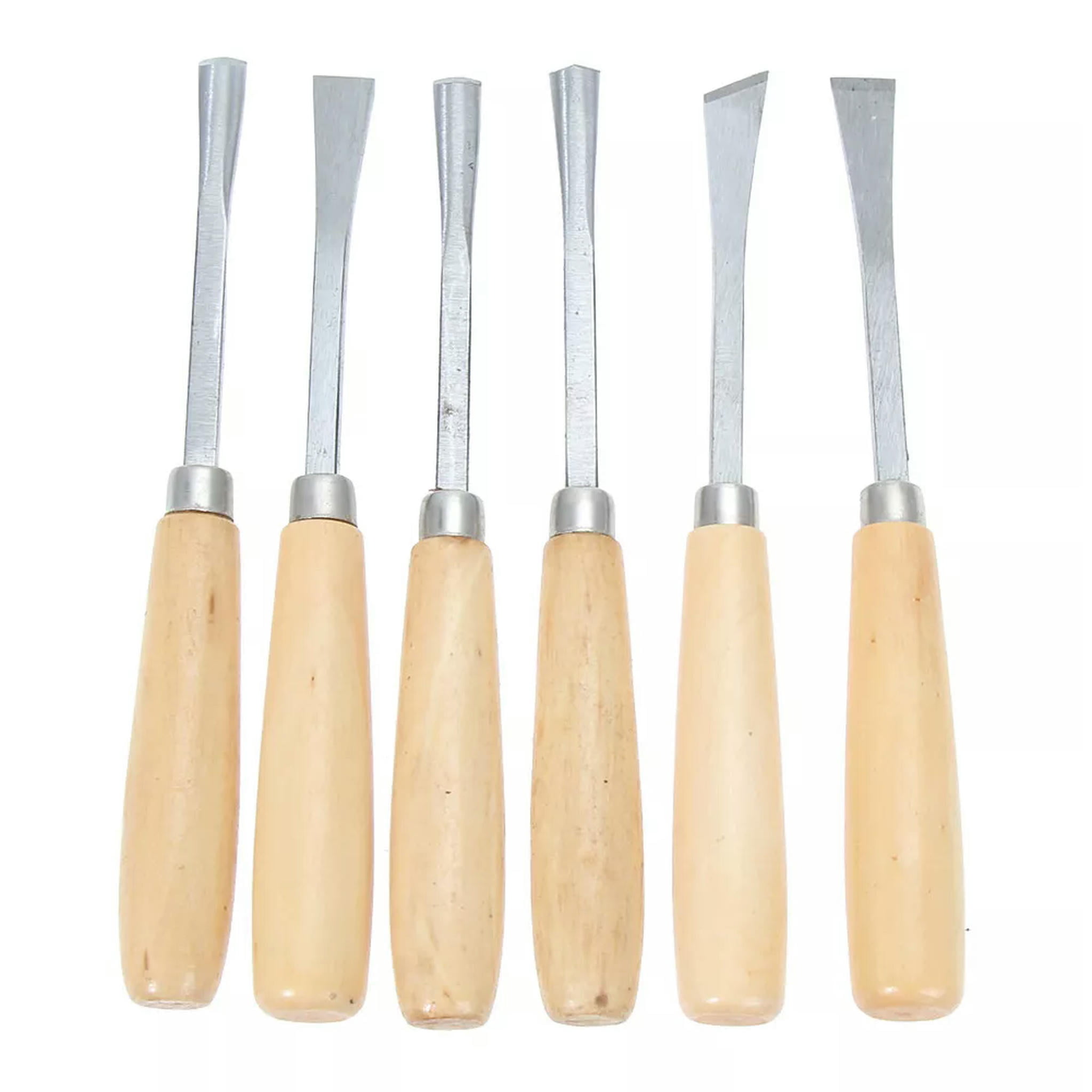 BLOPQ 6pcs Carbon Steel Wood Carving Hand Chisel Set Woodworking Lathe ...