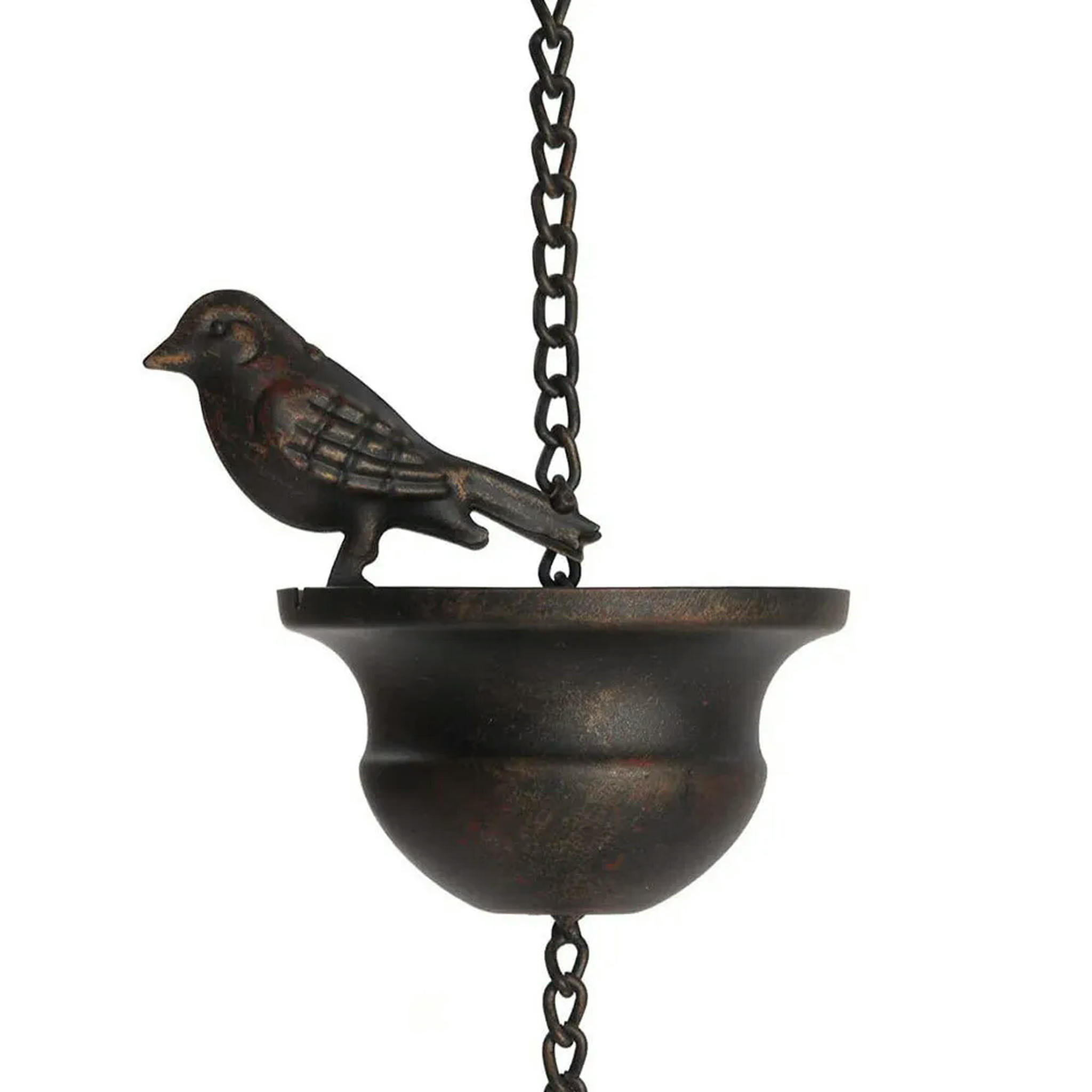 BLOPQ 8 Feet Bronze Decorative Bird Rain Chain Mobile Use for Outdoor ...