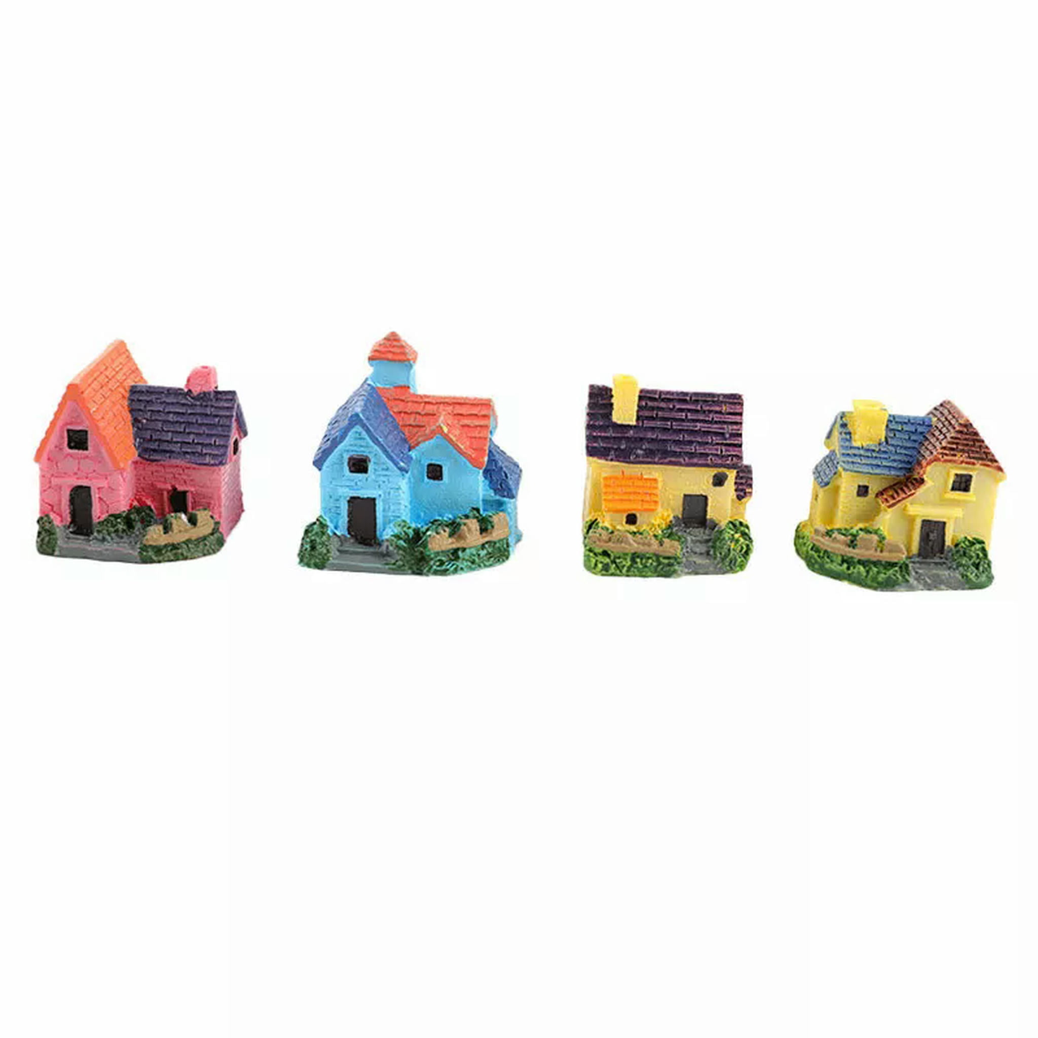 BLOPQ Artificial Mini Miniature Resin House Craft Ornament Small House ...