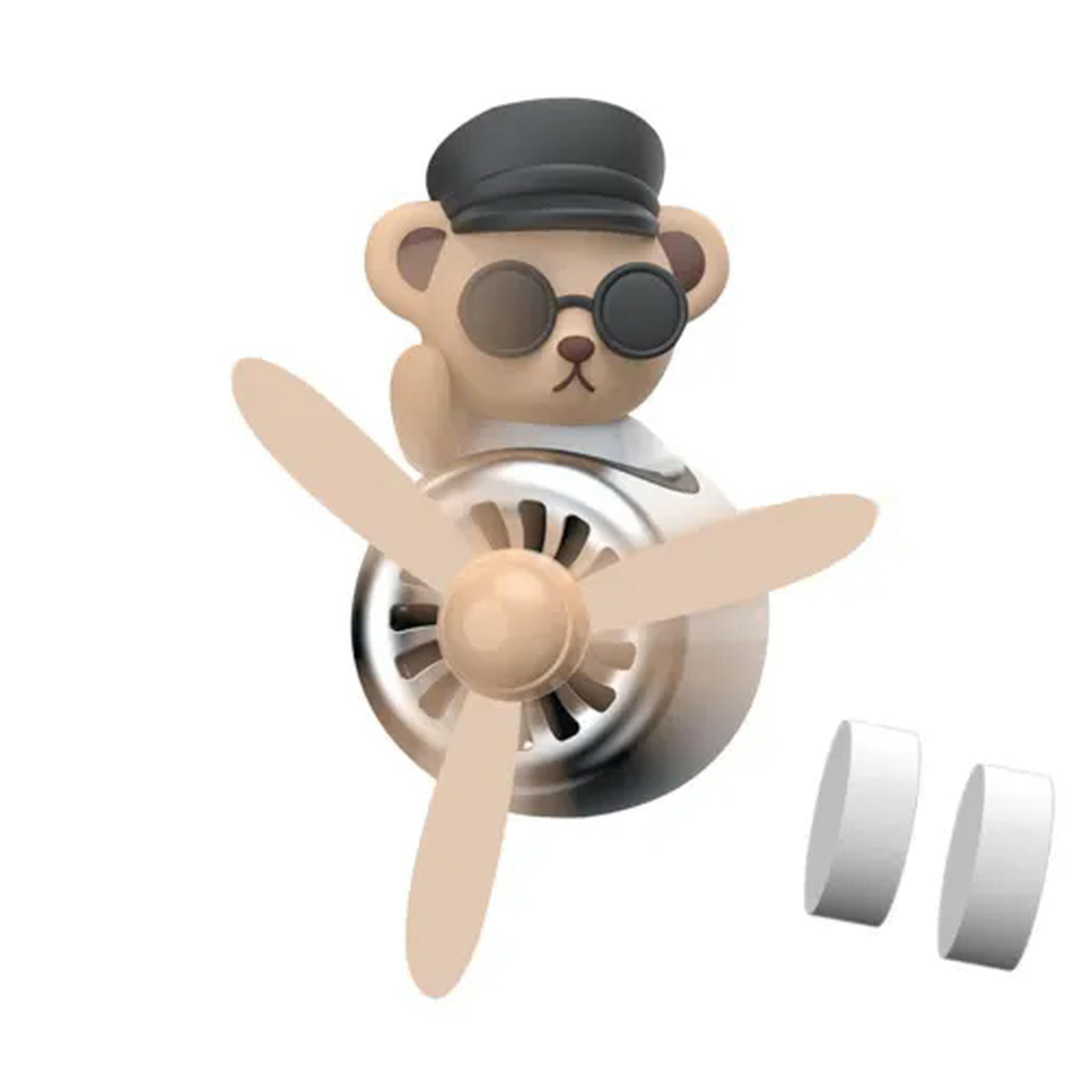 BLOPQ Car Air Freshener Little Bear Pilot Diffuser Solid Aromatherapy ...