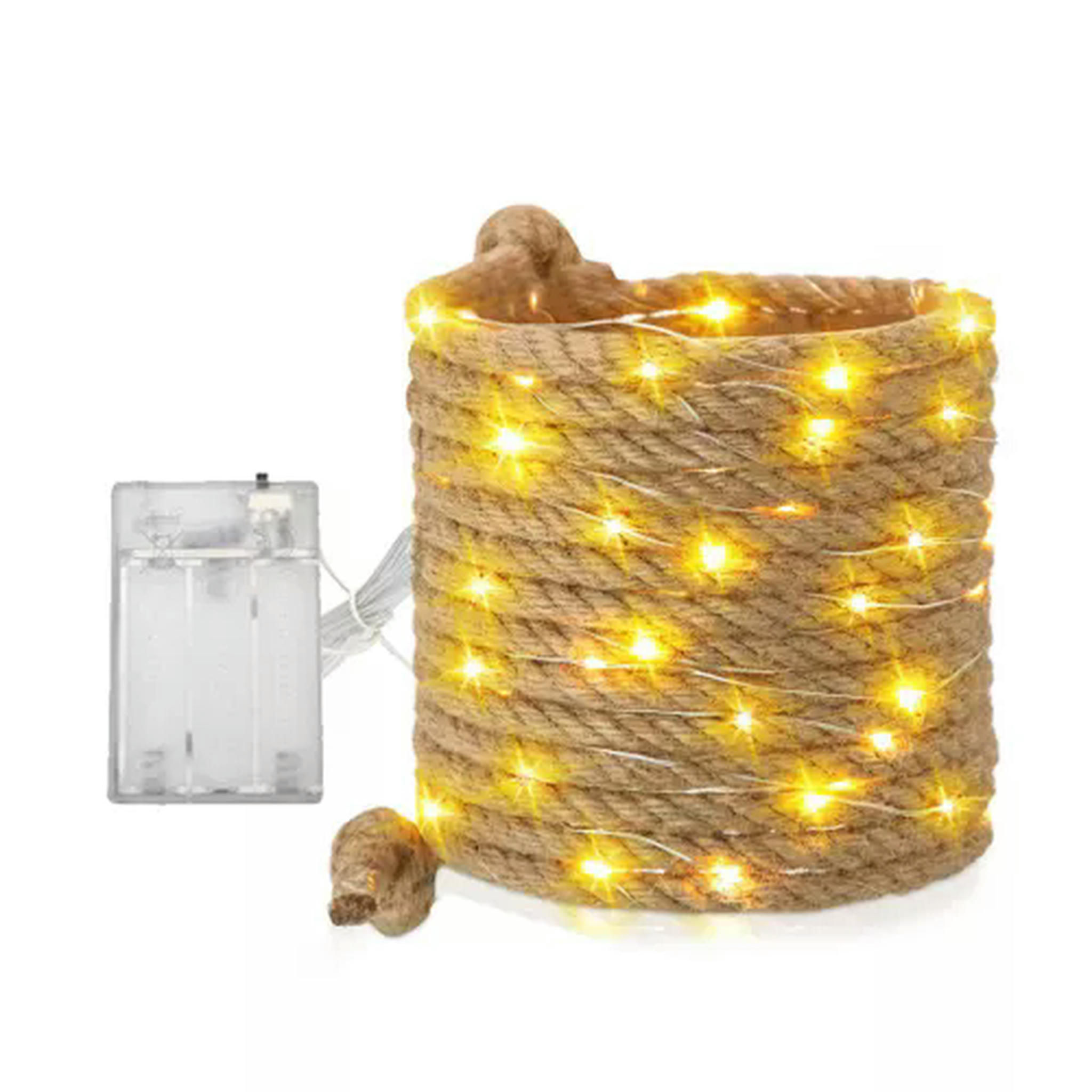 BLOPQ Creative Hemp Rope Pendant Lights 8 Modes for Outdoor Garden ...