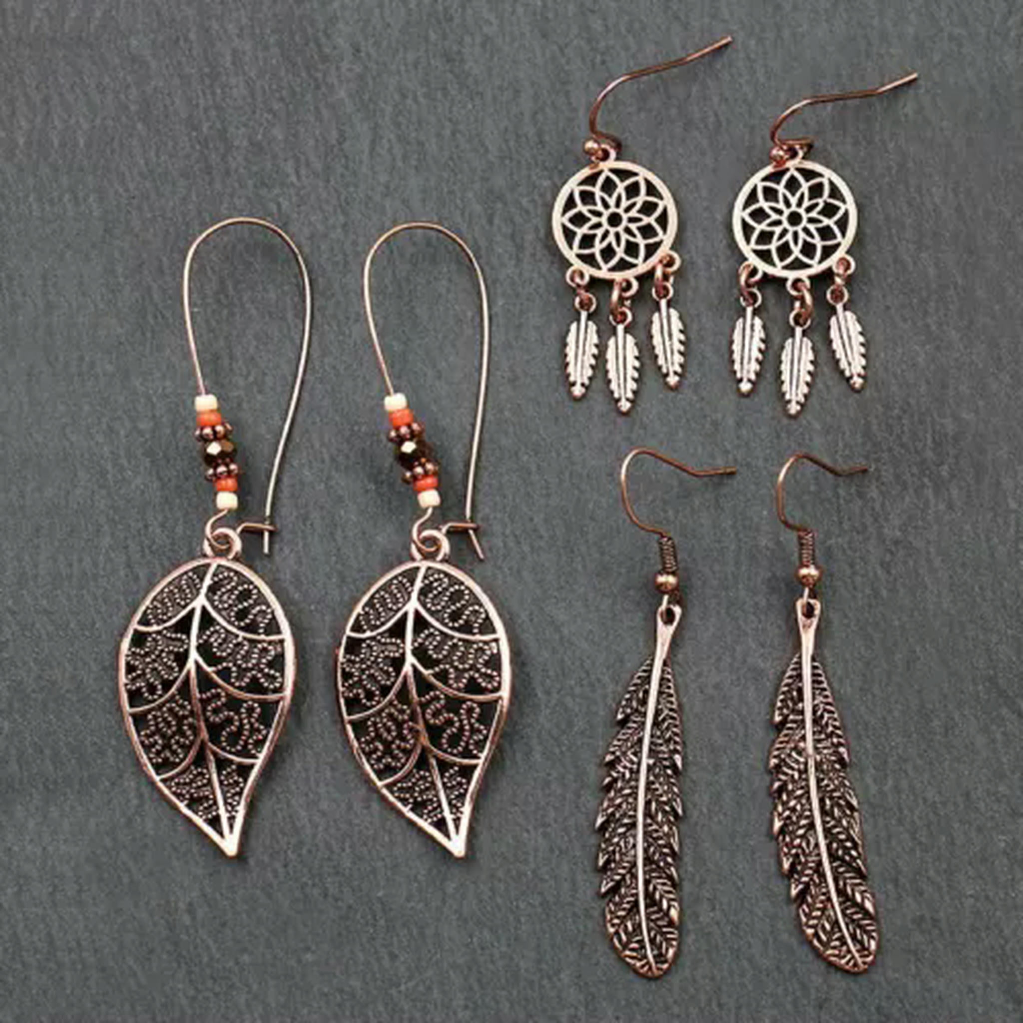 BLOPQ Fashion Boho Gypsy Earrings Set Tribal Ethnic Ear Hook Drop ...