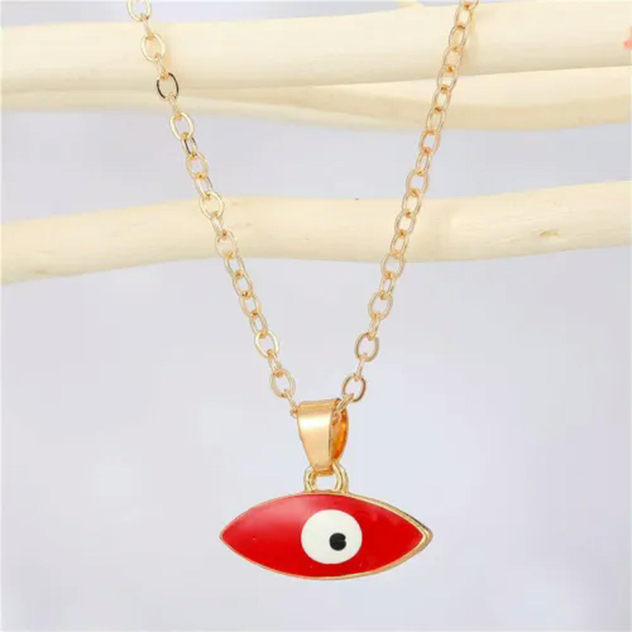 BLOPQ Fashion Lucky Evil Eye Chain Necklace Women Choker Collar Chunky ...