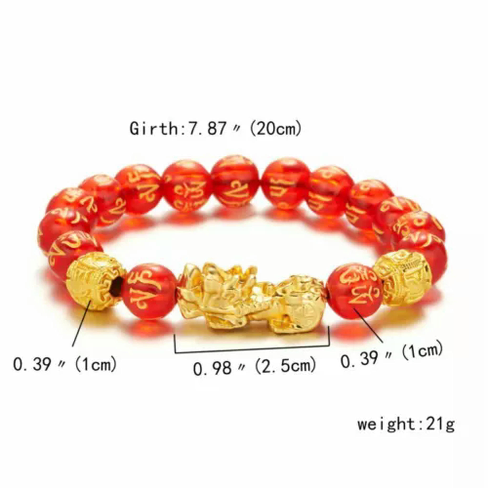 BLOPQ Feng Shui Pixiu Bracelet Black Obsidian Beaded Wealth Bangle ...