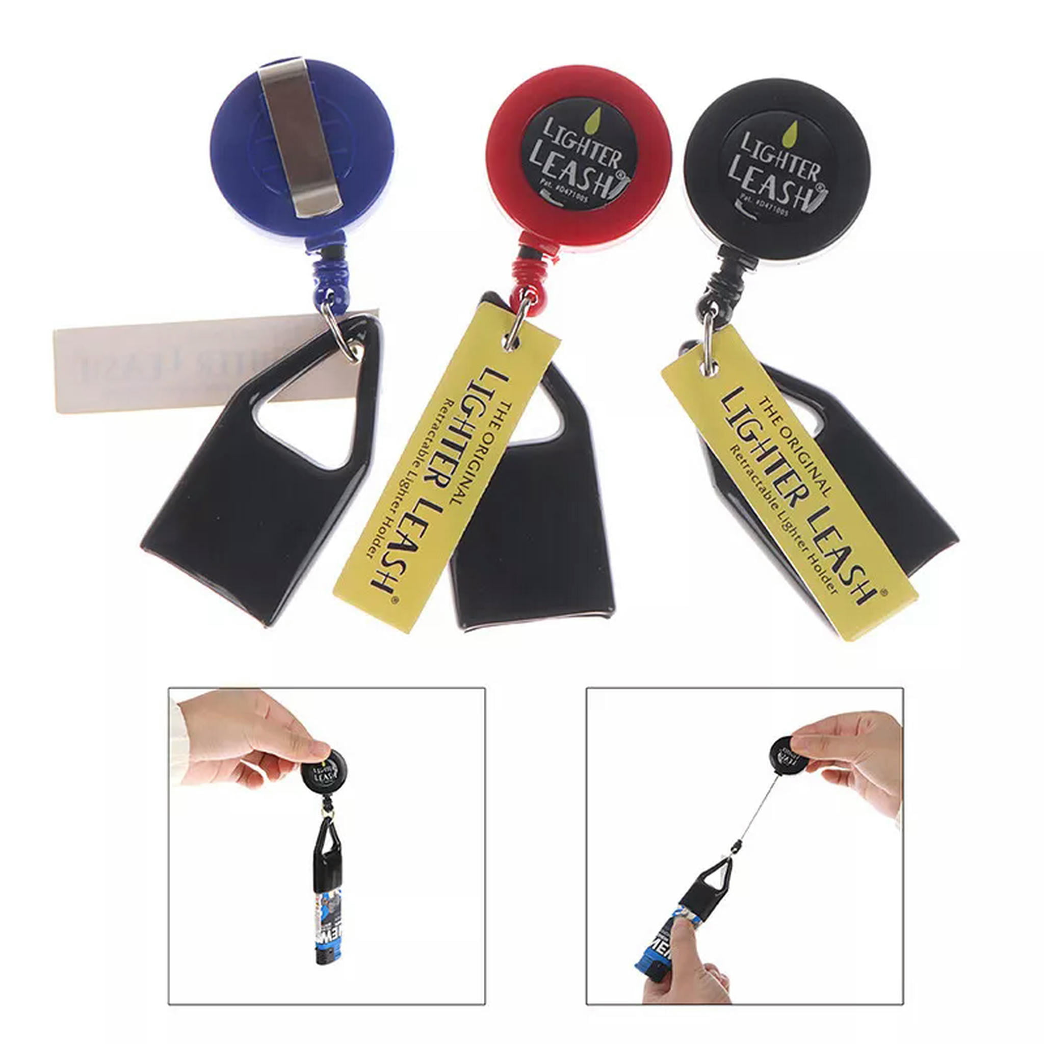 BLOPQ Lighter Leash Safe Stash Clip case Retractable Keychain Lighter ...