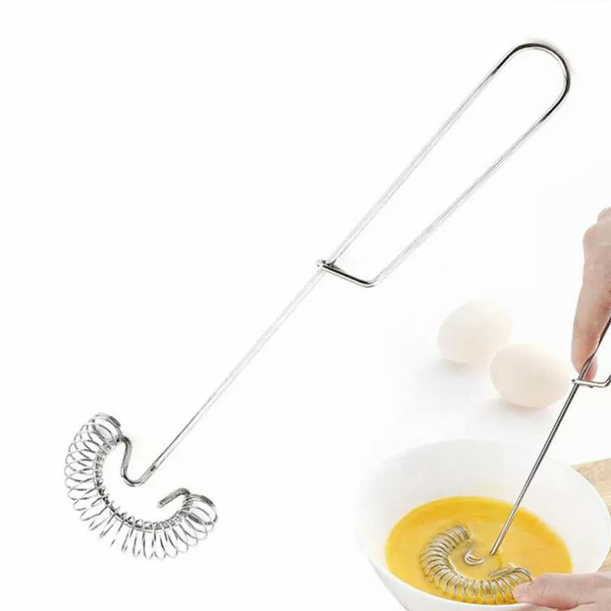 BLOPQ Manual Egg Beater Stainless Steel Spring Coil Mixer Egg Stirring ...