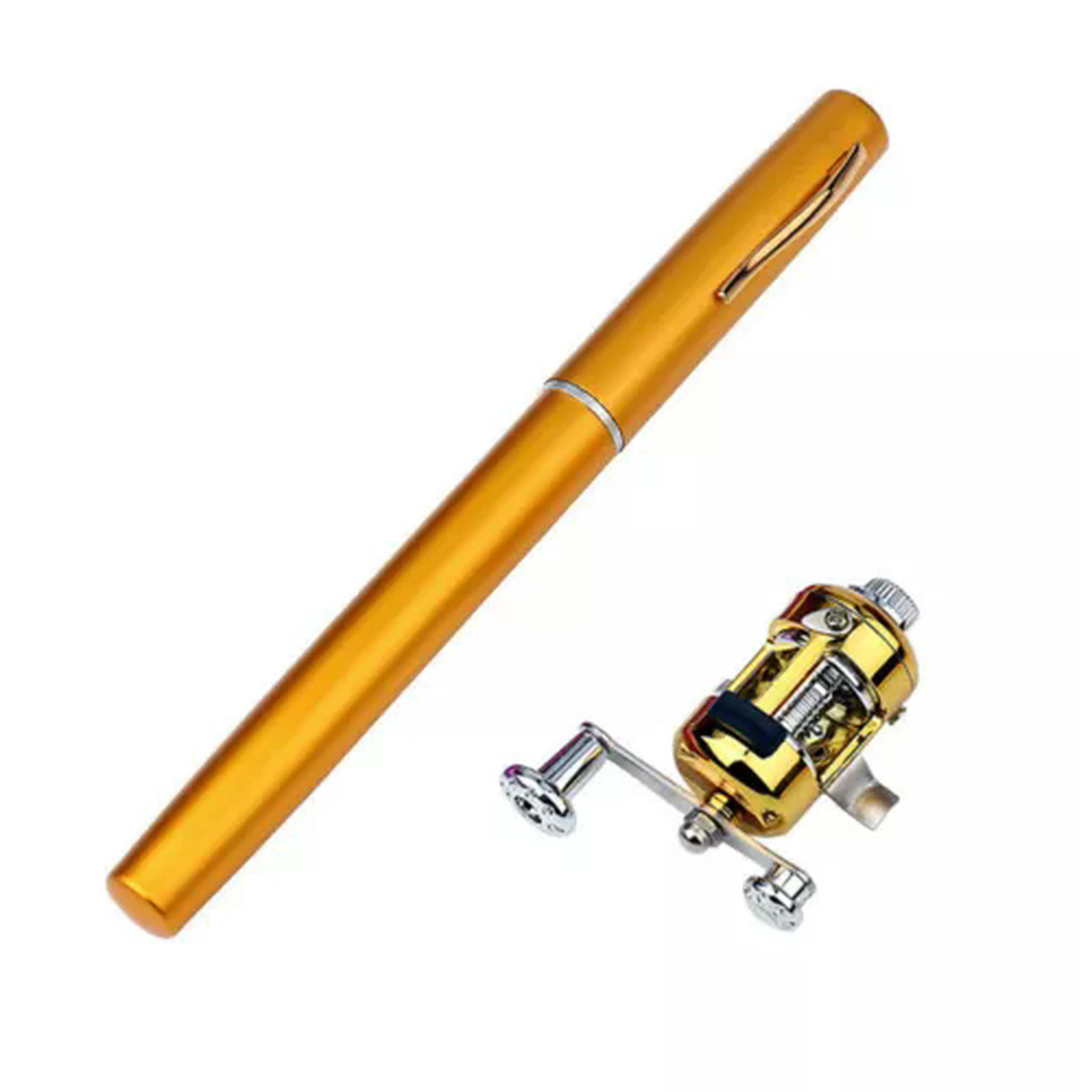 BLOPQ Pen-Shape Folding Fishing Rod with Reel Wheel Fishing Tackle for ...