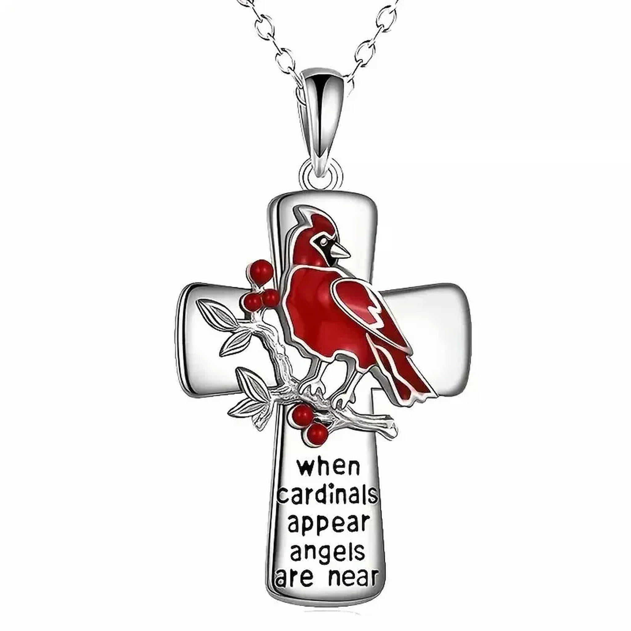 BLOPQ Pendant Necklace Cross Fashion When Cardinals Appear Angels Are ...