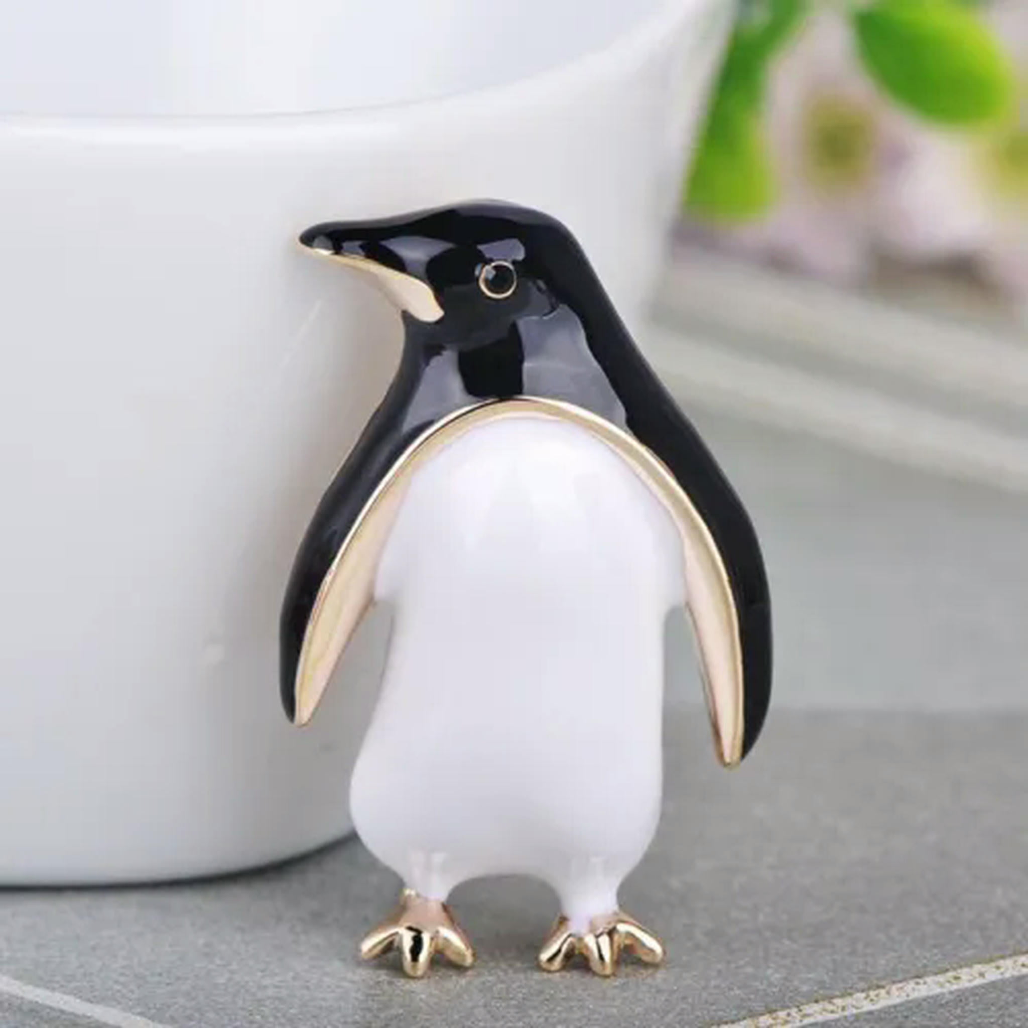 BLOPQ Penguin Shape Brooch Black White Animal Pins Bag Suit Corsage Men ...
