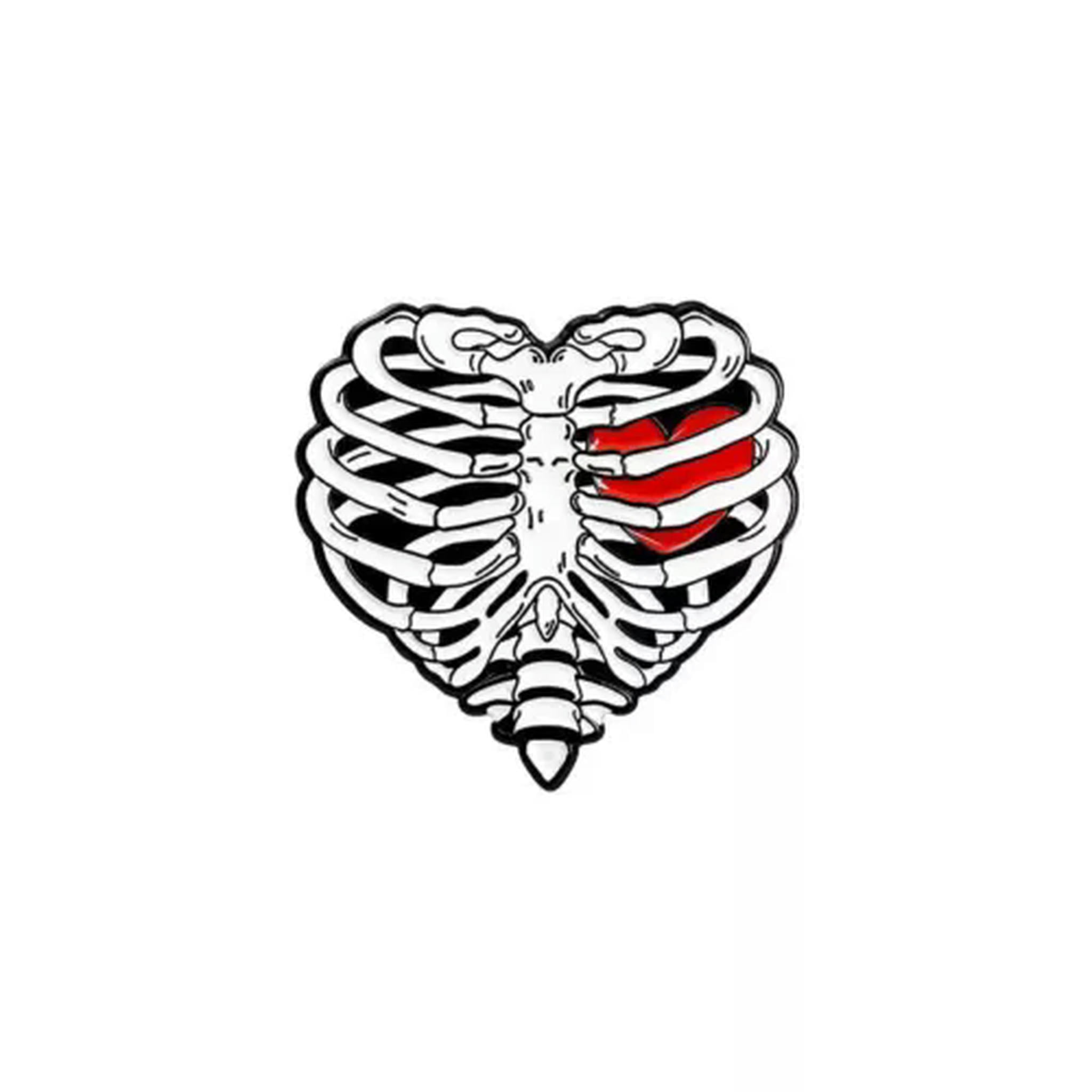 BLOPQ Rib Cage Heart Brooches Human Anatomy Pins Men Women Badges ...