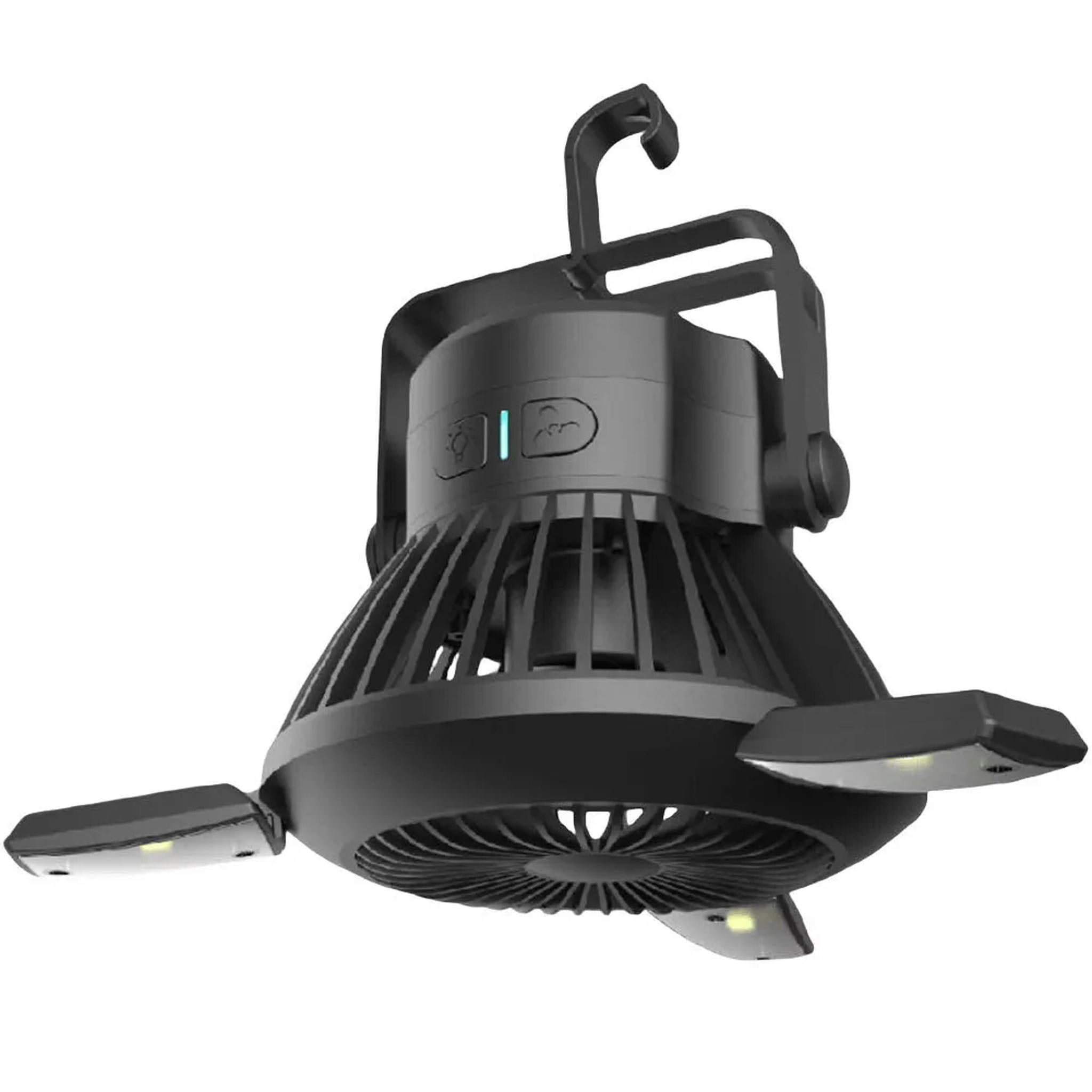 BLOPQ Solar Powered Outdoor Tent Fan with LED Lantern Hanging Fan for ...