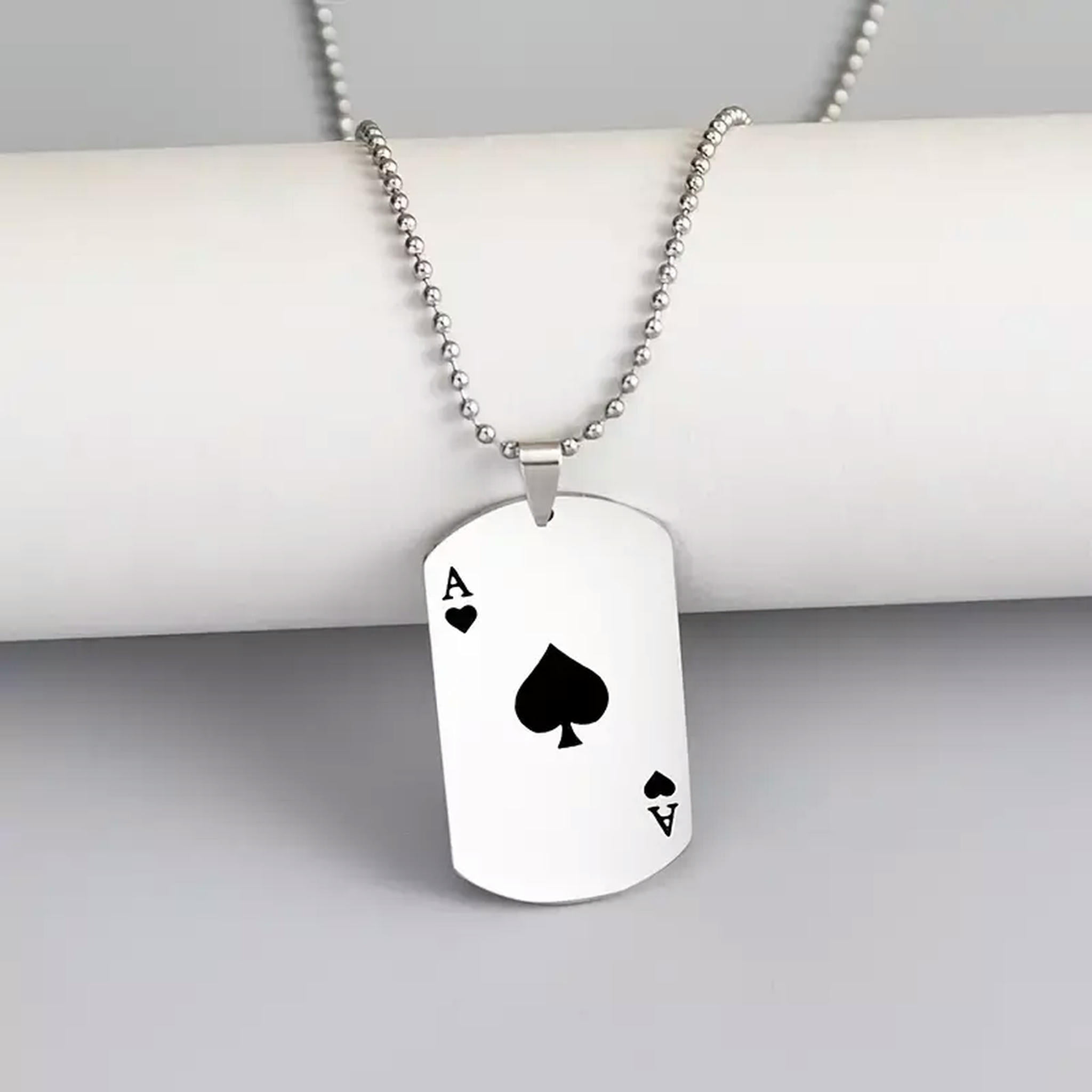 BLOPQ Vintage Playing Card Ace Of Spades Stainless Steel Viking Pendant ...