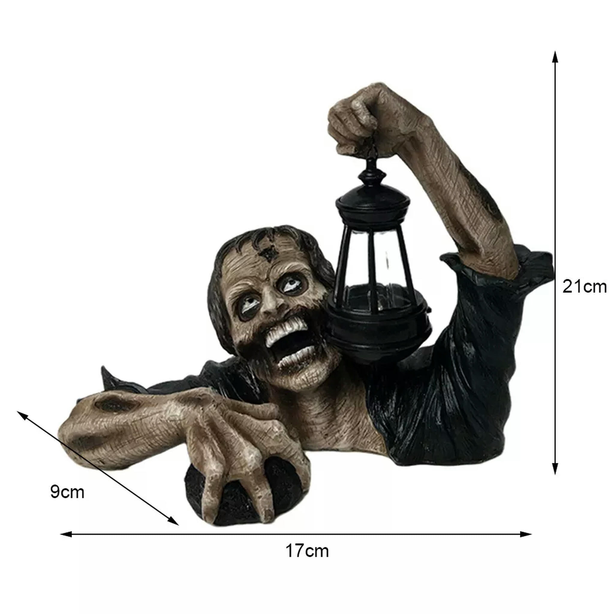 BLOPQ Zombie Crawling Out of Grave Statues Horror Movie LED Lantern ...