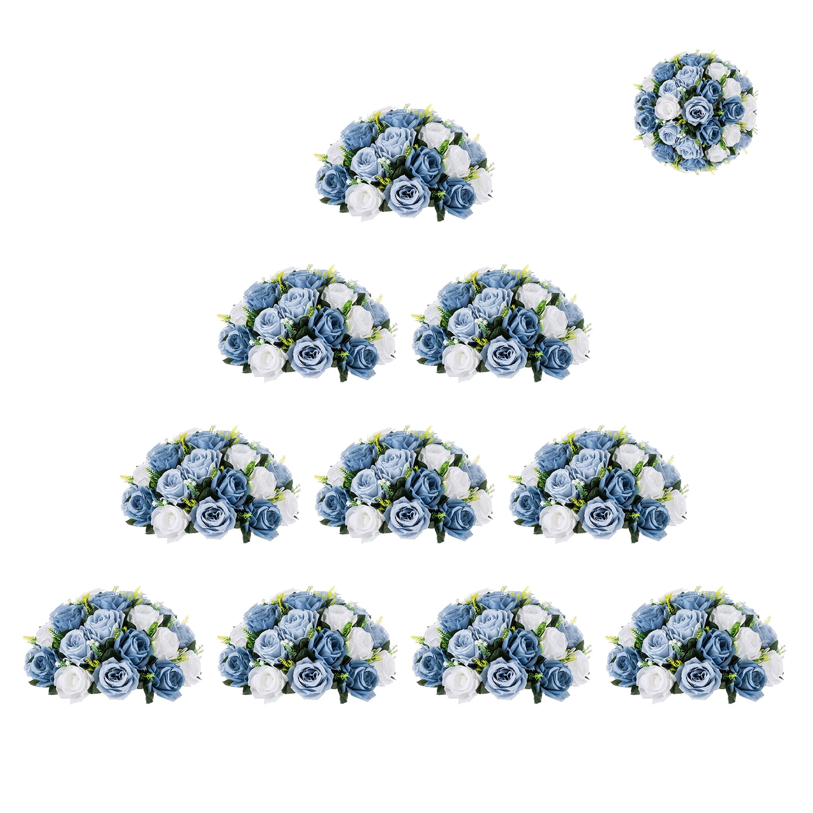 "BLOSMON 13.7"" Large Silk Faux Wedding Floral Ball - 10 Pcs, Dusty ...