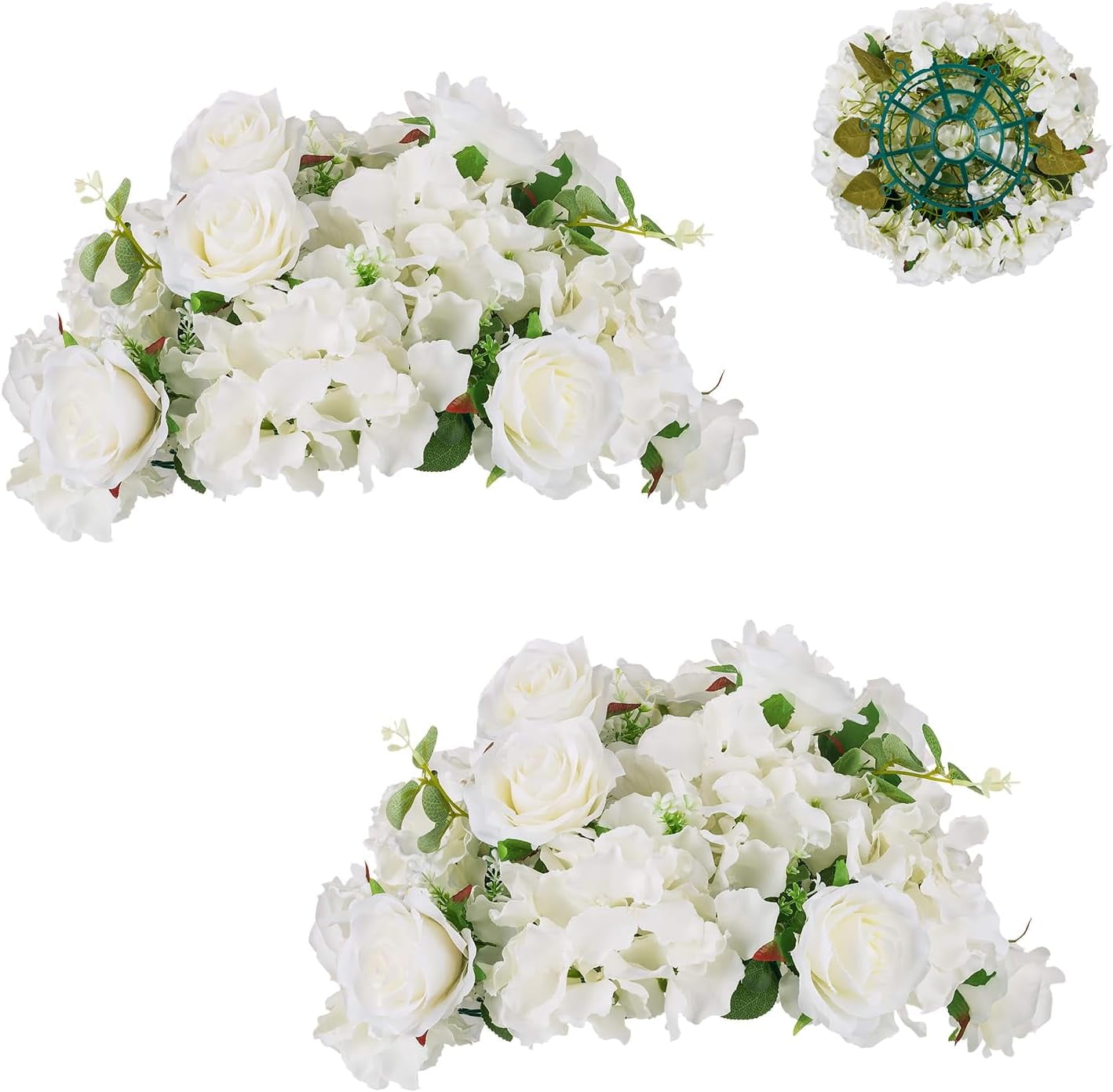 BLOSMON Artificial Flower Balls Wedding Centerpieces 2 Pcs 14.2" Large ...