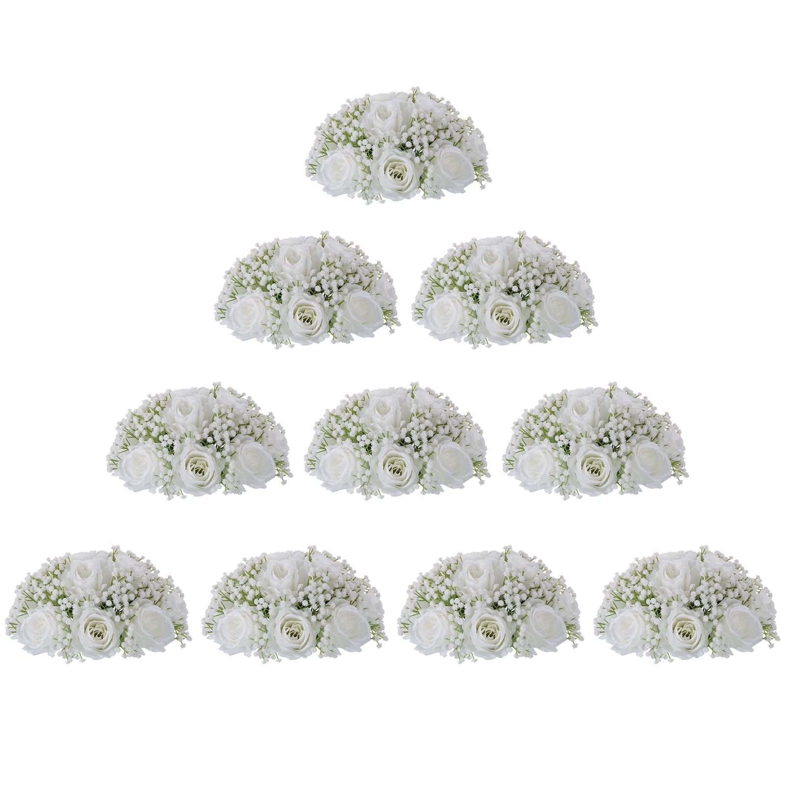 BLOSMON Fake Flowers Ball Wedding Centerpiece Table Decorations 10pcs ...