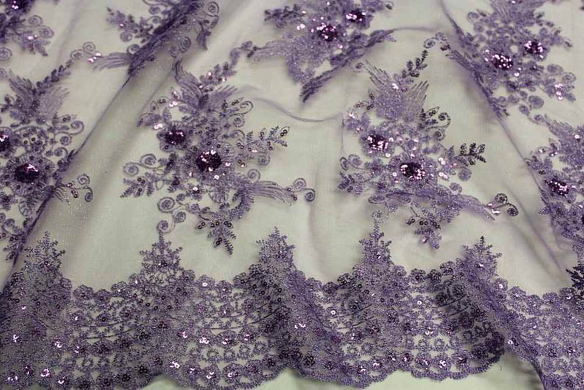 BLOSSOM/B Embroidered Sheer With Sequin Fabric, 54 Inch. in Width ...