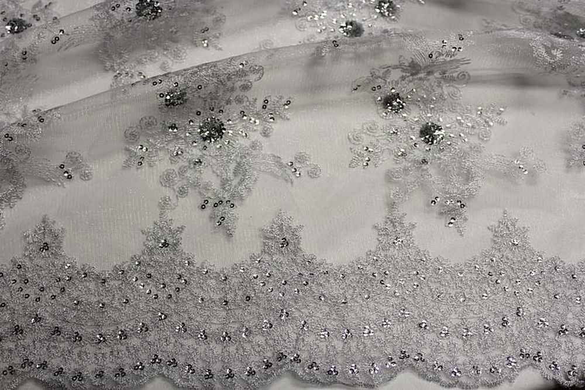 BLOSSOM/B Embroidered Sheer With Sequin Fabric, 54 Inch. in Width ...