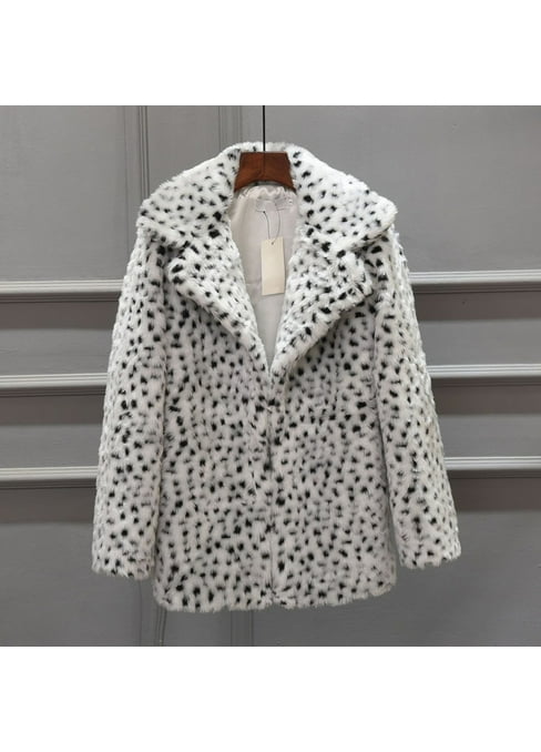 Women's 2022 Fashion Winter Coat Long Sleeve Lapel Zip Up Faux ...