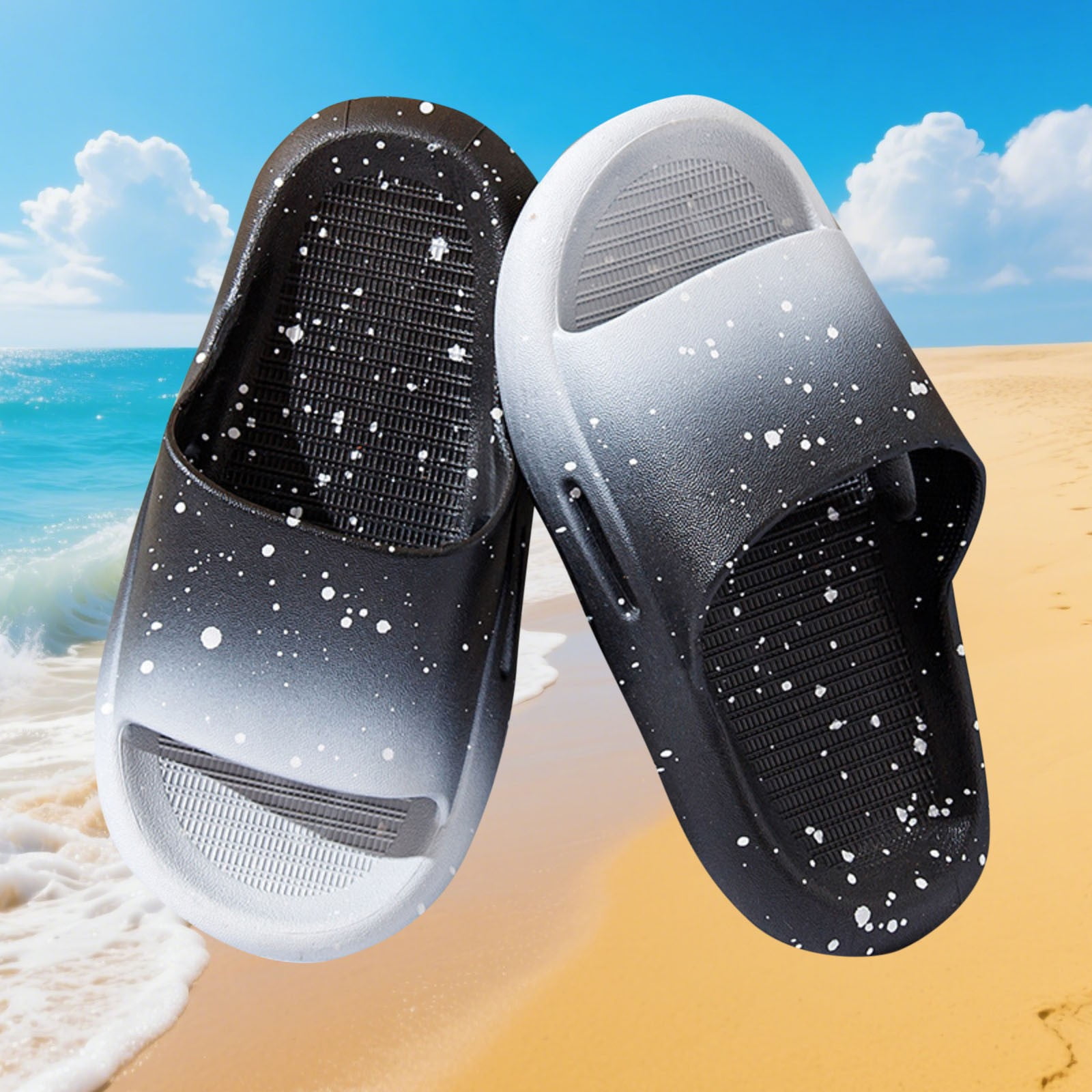 BLTIBY 2025 Kids Summer Open Toe Slipper Girls Gradient Flat Slide Soft ...