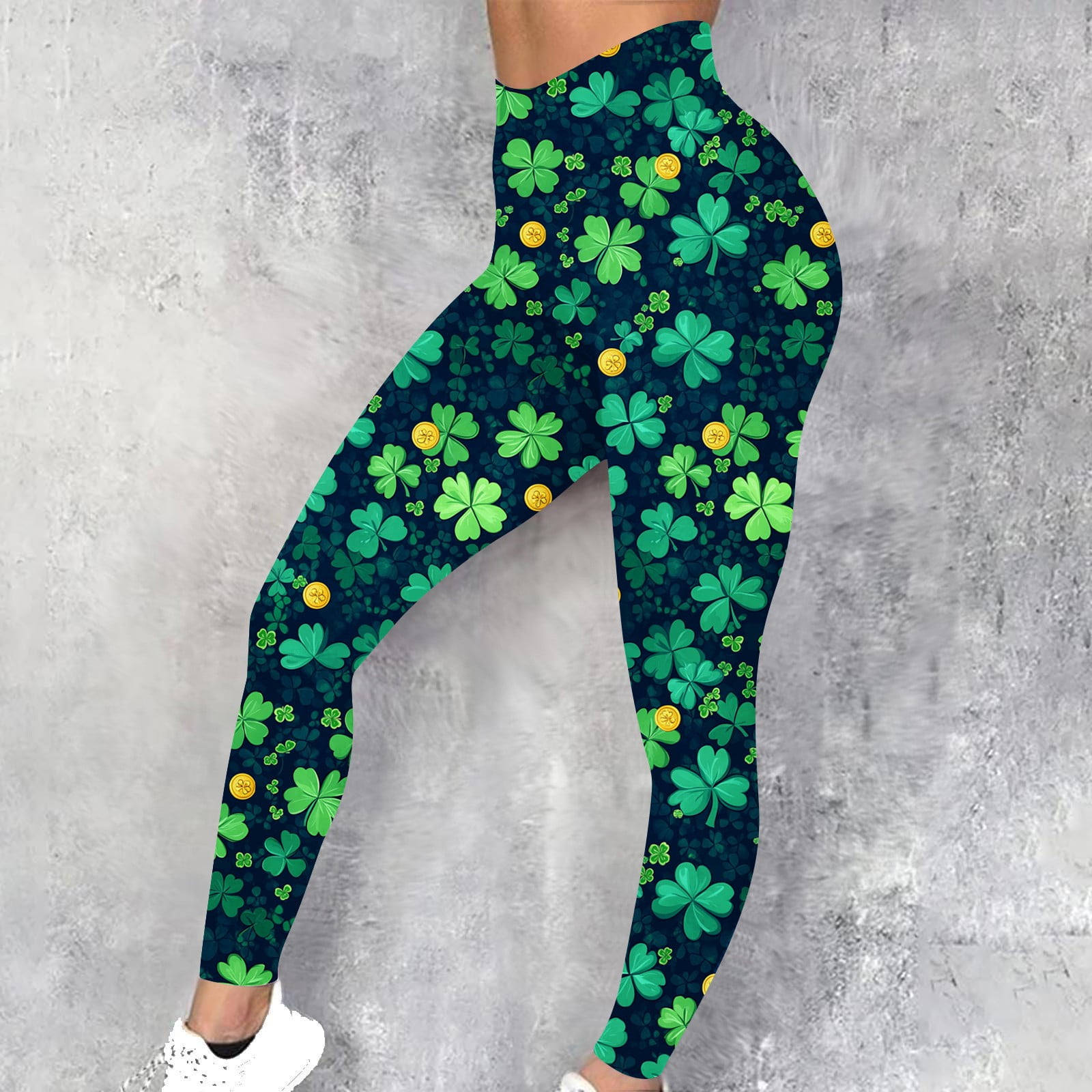 BLTIBY 2025 Womens High Waist St Patrick's Day Leggings Gym Workout ...