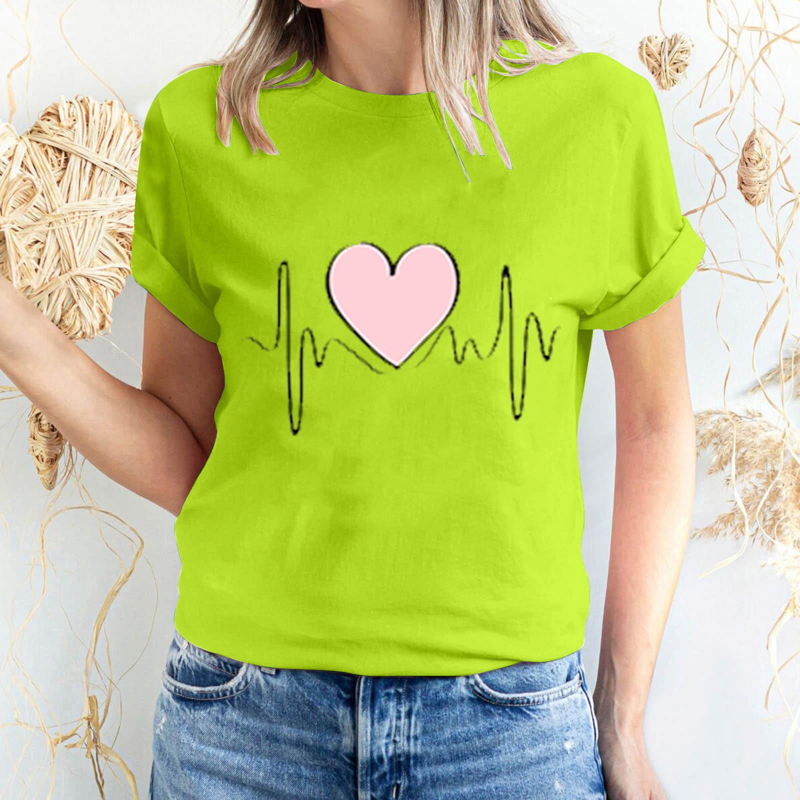 BLTIBY 2025 Womens Valentine's Day Sweatshirts Printed Summer Spring ...