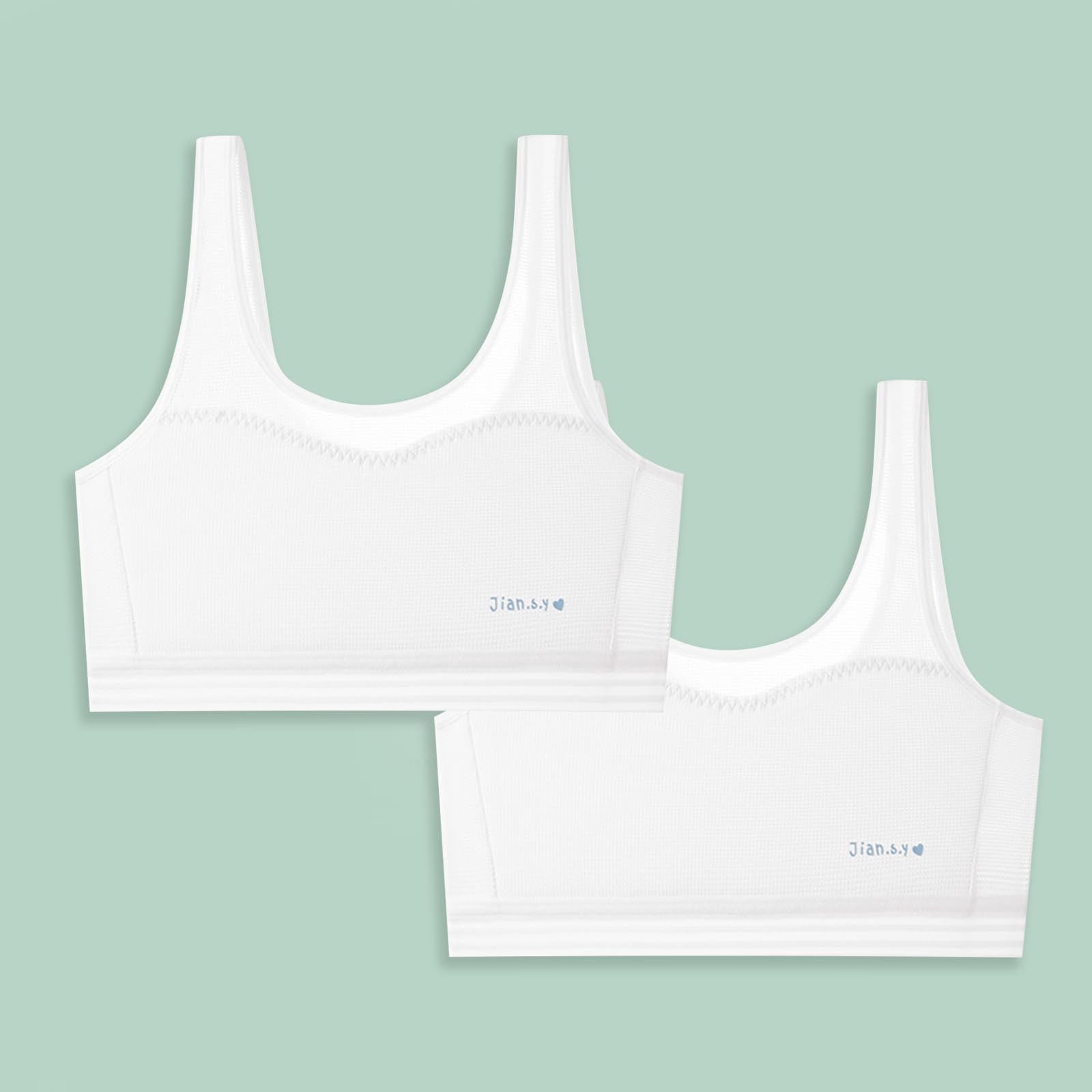 BLTIBY 2PC Cotton Girls Training Bra Crop Cami Training Bras for Teens ...