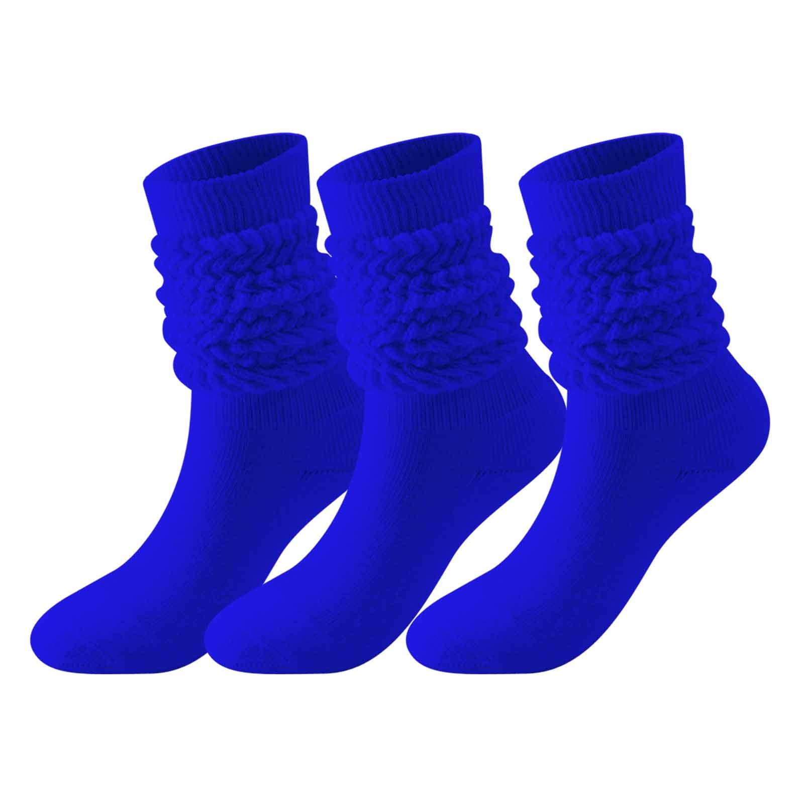 BLTIBY 3PC Slouch Socks for Women Solid Color Colorful 80s 90s Neon ...