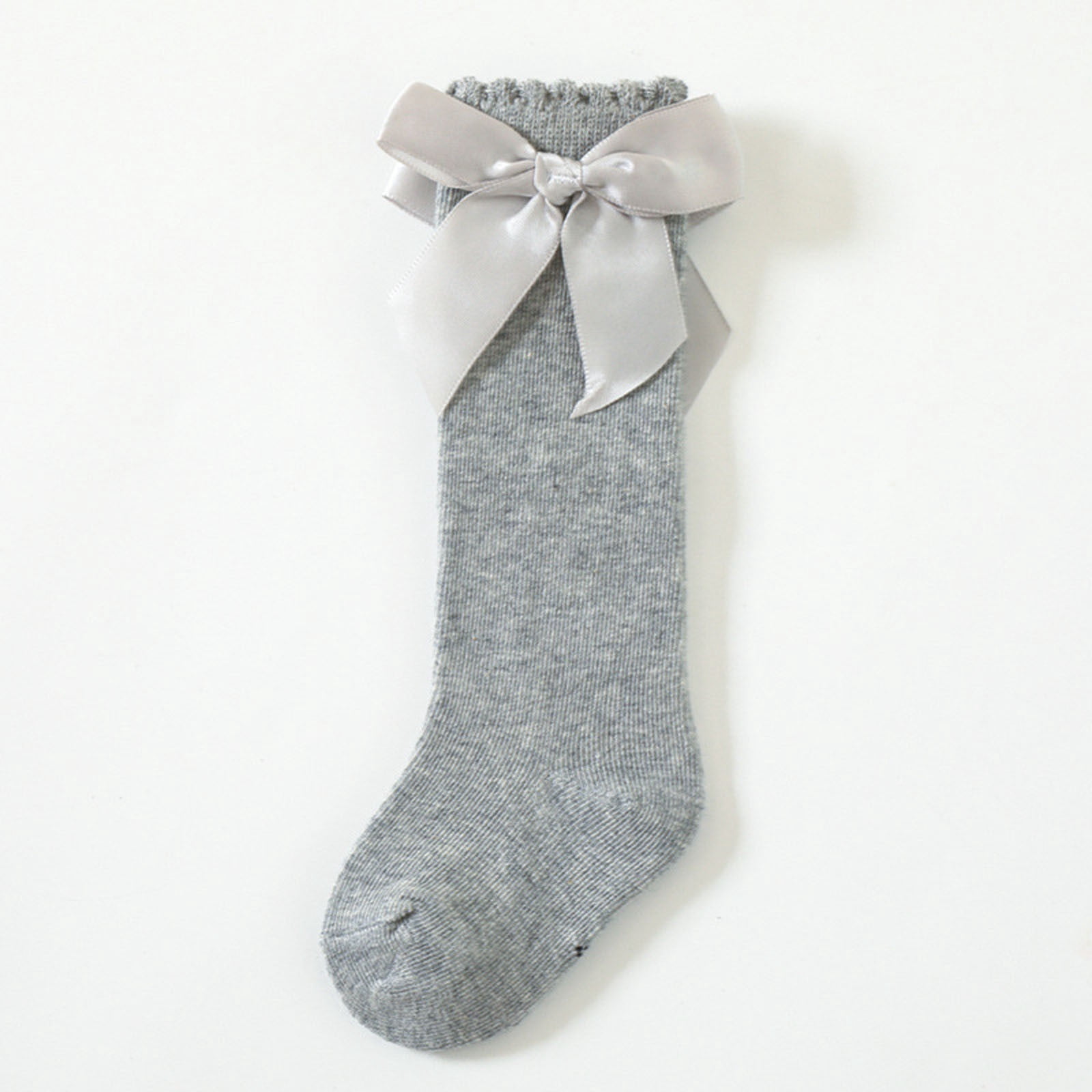 BLTIBY Cotton Baby Girl Boy Ruffle Sock Breathable Toddler Big Bow Knee ...