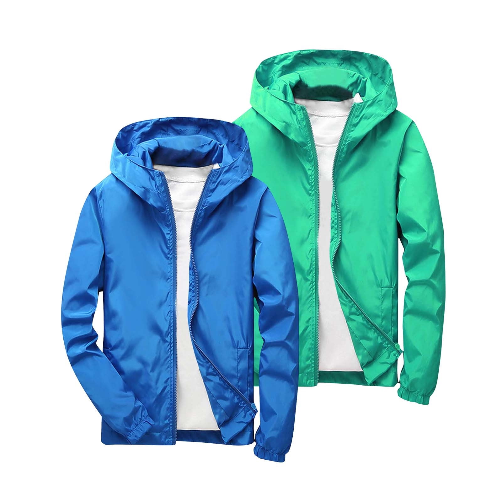 BLTIBY Kids Rain Jacket 2 PC Boys Girls Waterproof Lightweight Raincoat ...