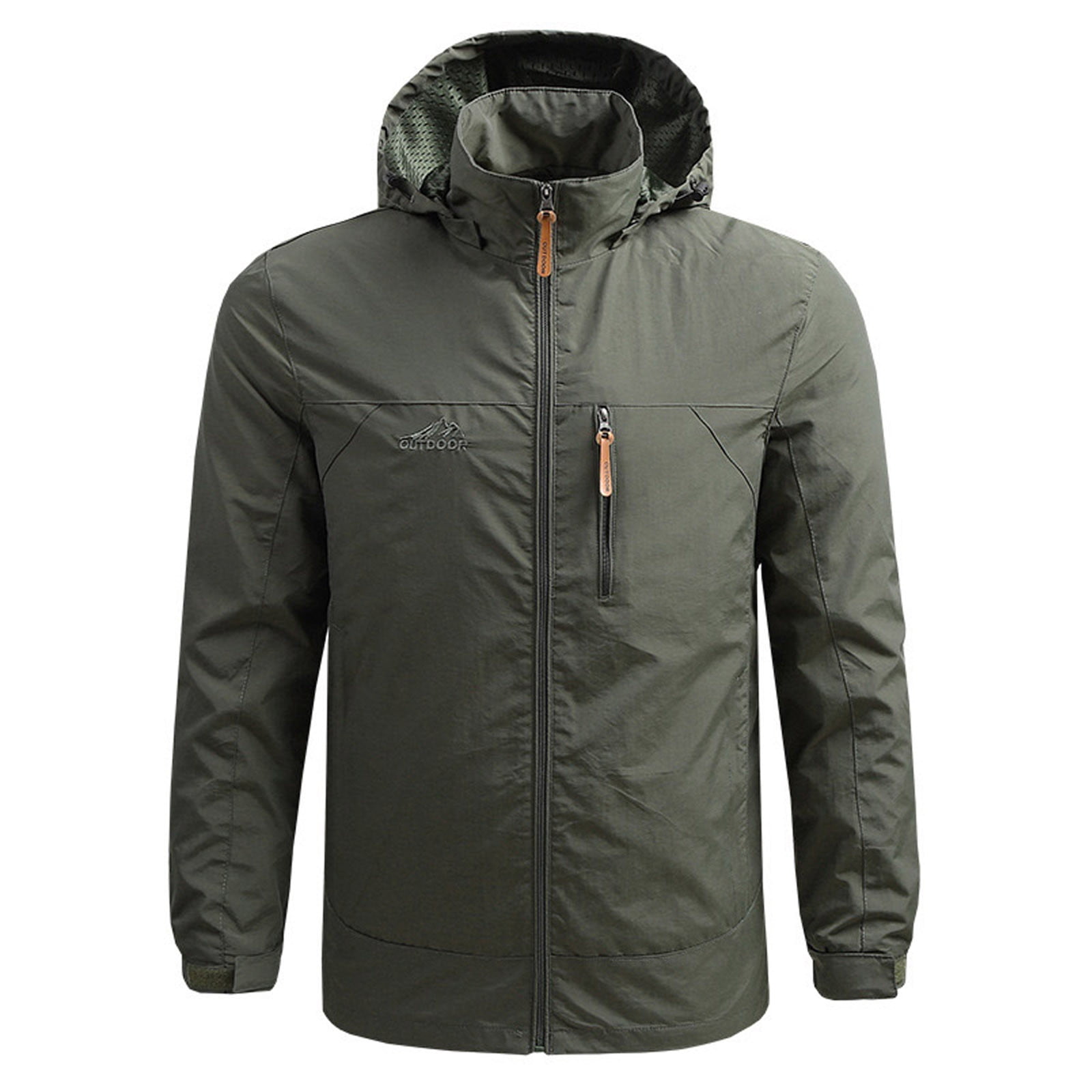 BLTIBY Mens Punching Jacket Hooded with Detachable Winter Fall Solid ...