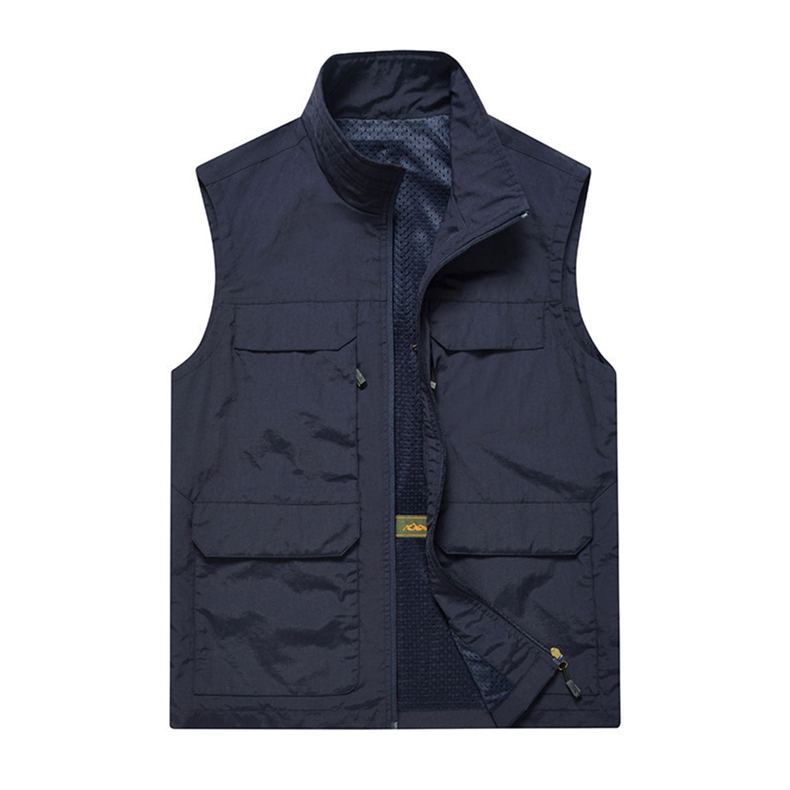 BLTIBY Mens Vest Jacket Winter Fall Solid Color Padded Vests ...