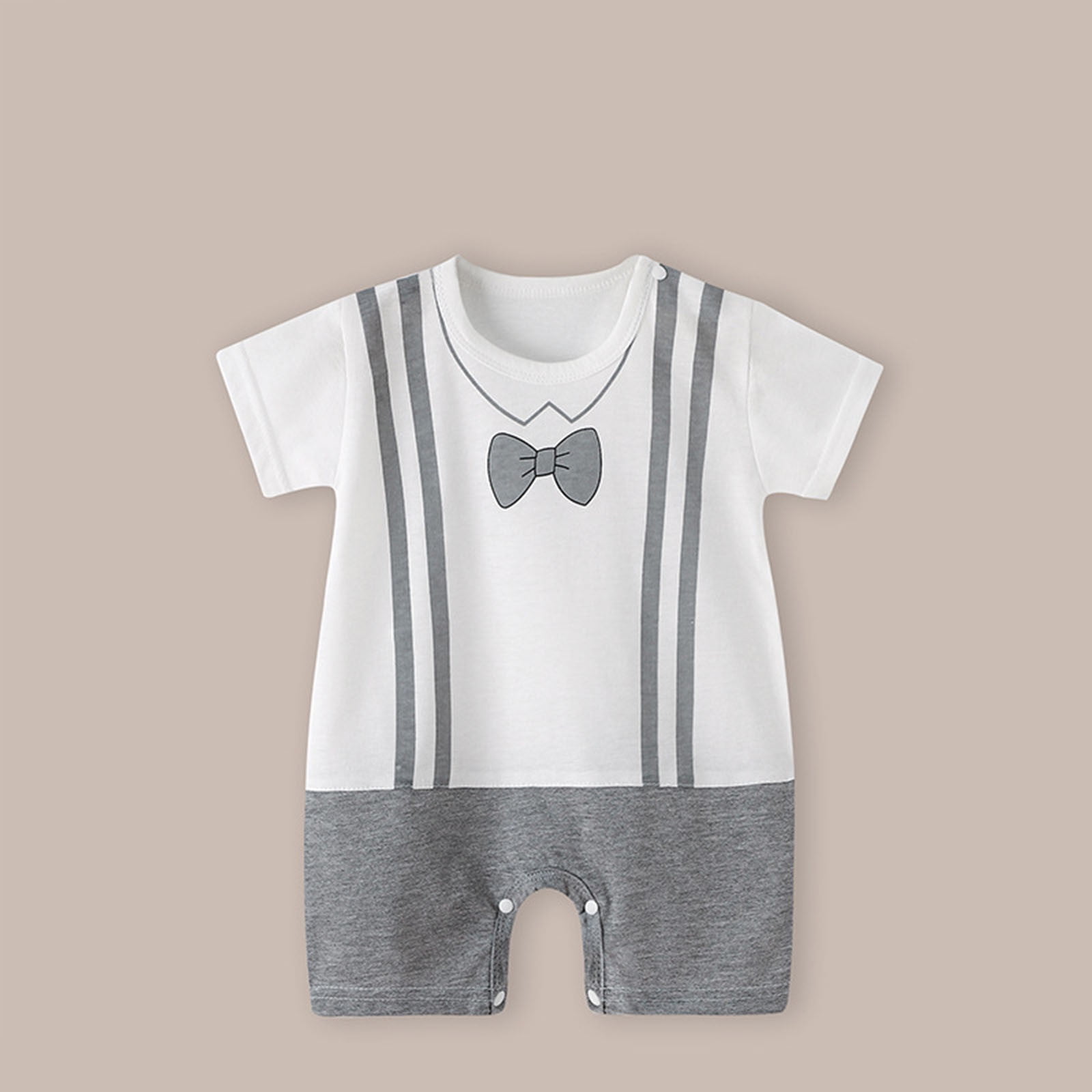 BLTIBY Newborn Baby Boys Girls Romper Summer Printed Round Neck Short ...