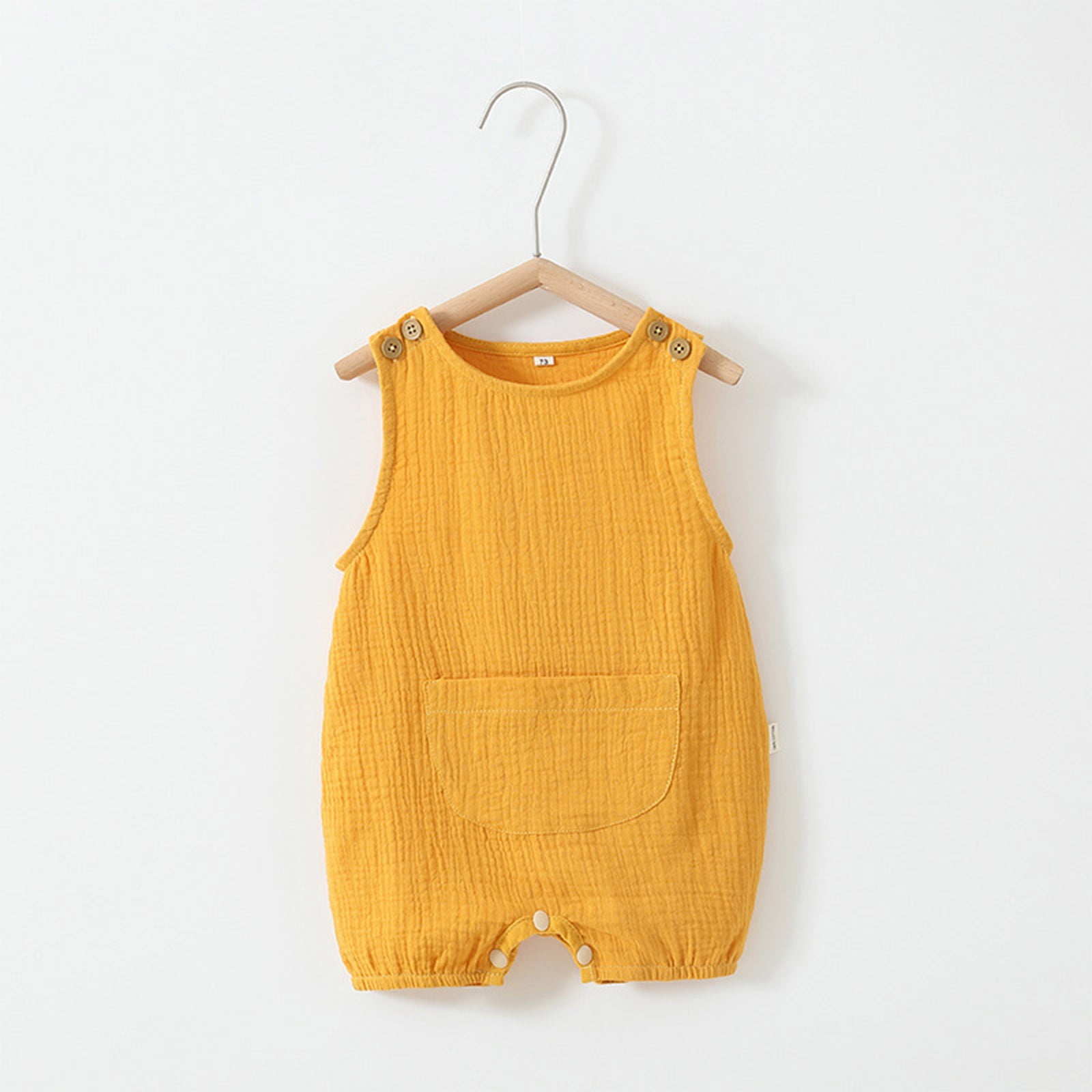 BLTIBY Newborn Baby Boys Girls Romper Summer Solid Color Sleeveless ...
