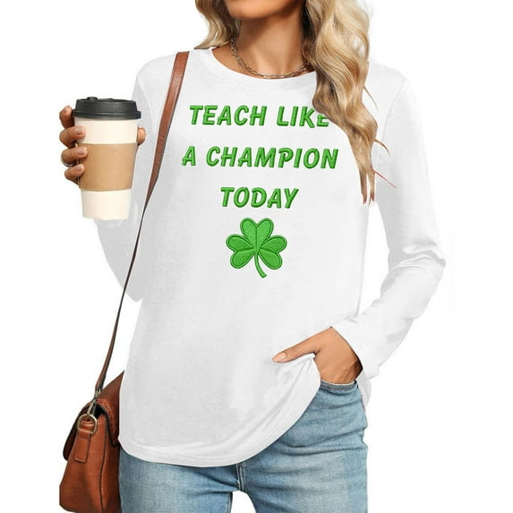 BLTIBY St. Patrick's Day Sweatshirts for Women Shamrock Shirt Clover ...