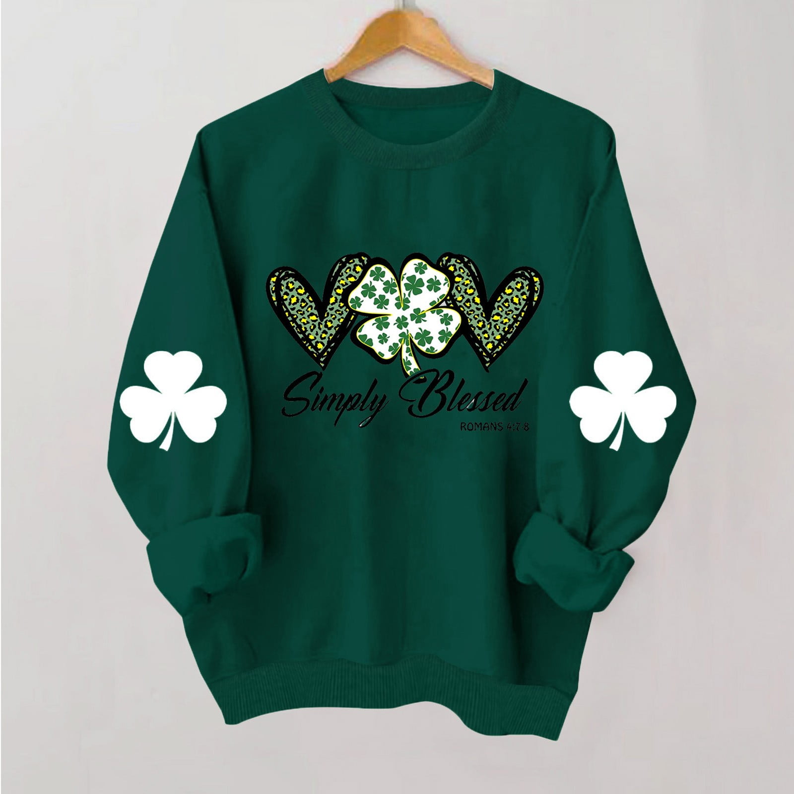 BLTIBY St Patricks Day Sweatshirt for Women Spring Autumn Lucky Printed ...