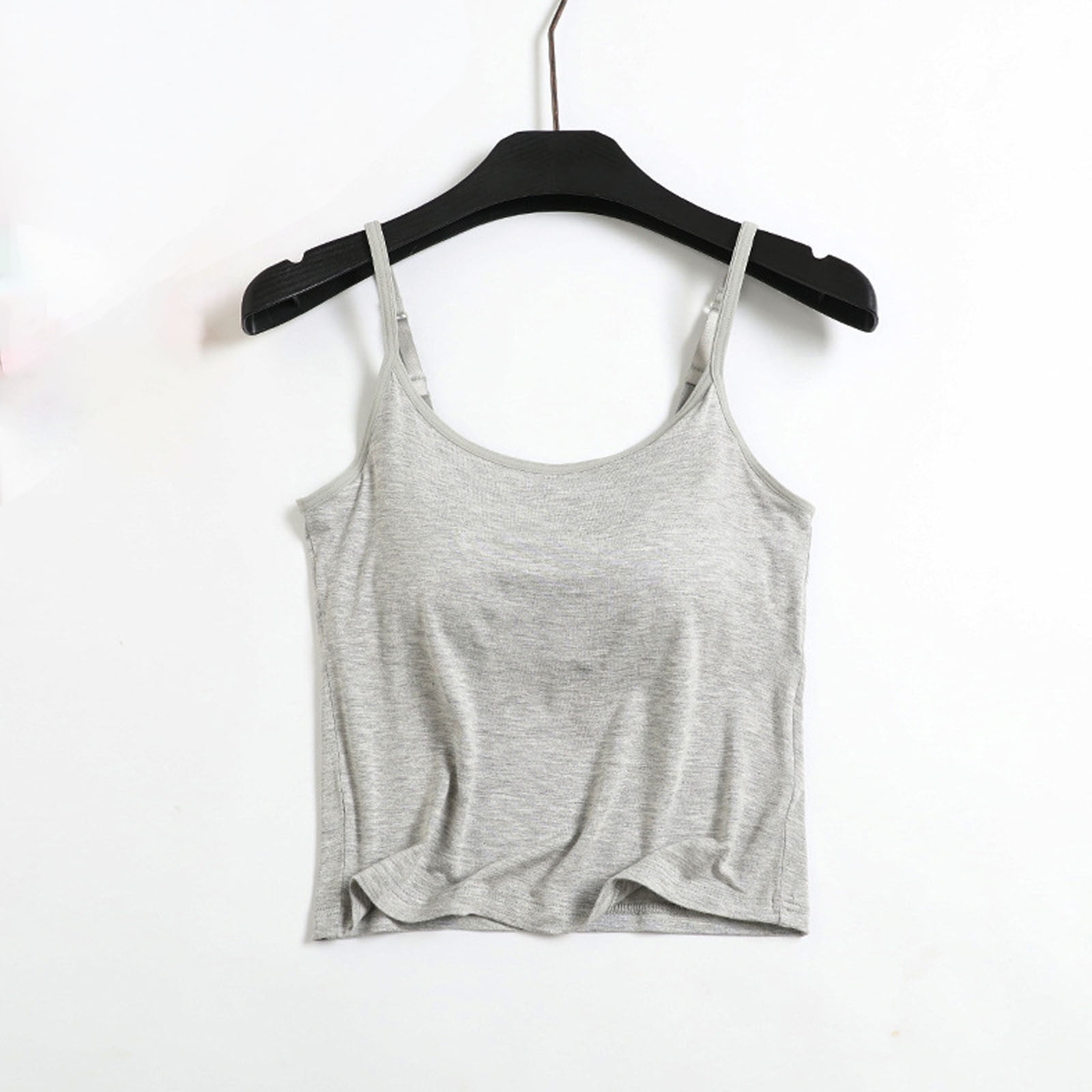 BLTIBY Tank Tops for Women Camisole with Chest Pad No Steel Rings ...